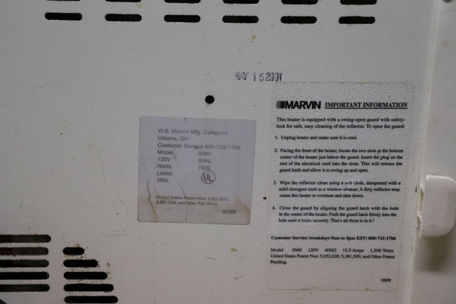 Electric heater/steamer by Marvin, model 5060