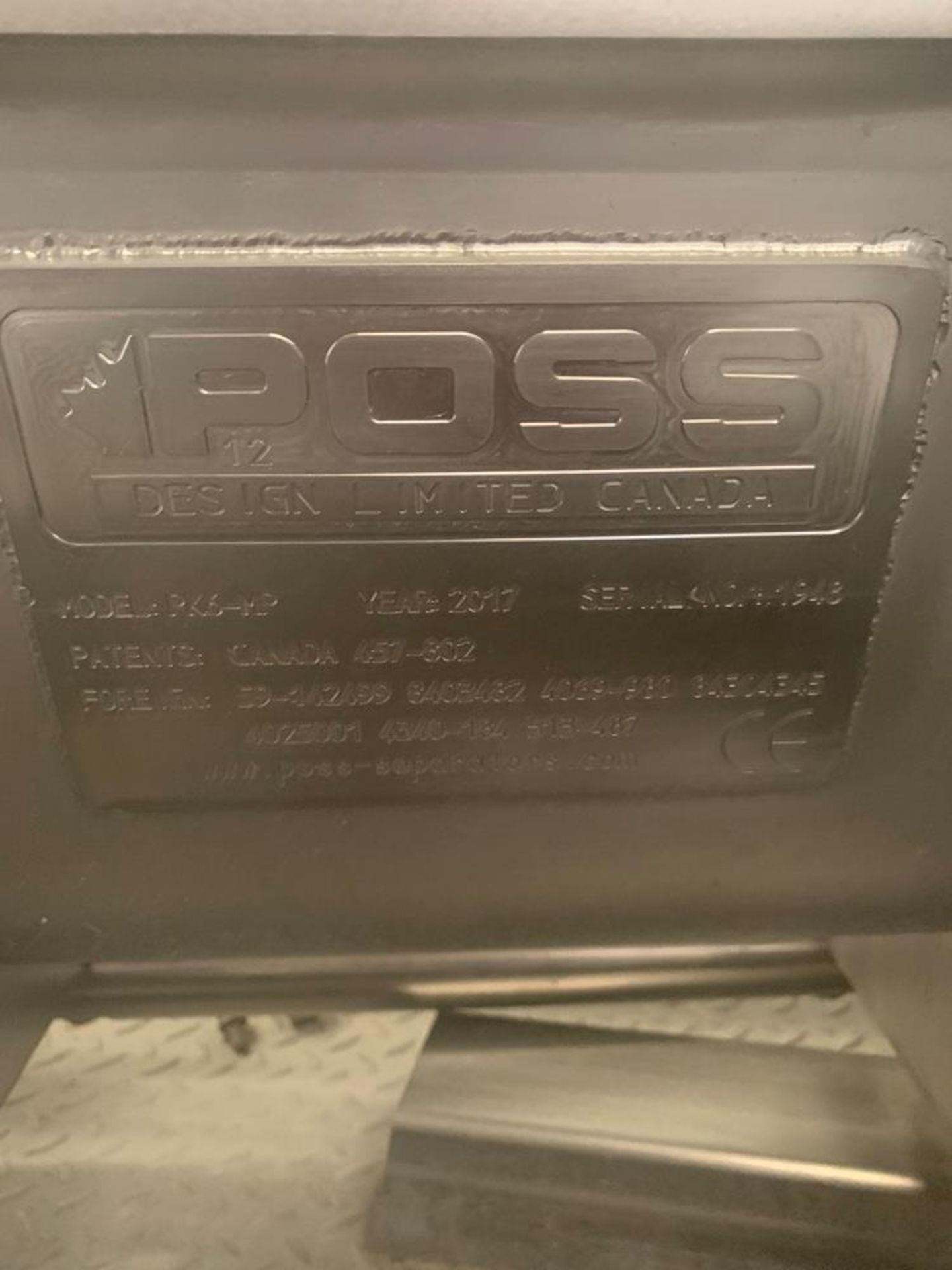 Poss Mdl. PDL3000 Deboner, Ser. #1945, Mfg. 2017, with Poss PK6-MP Pump ...