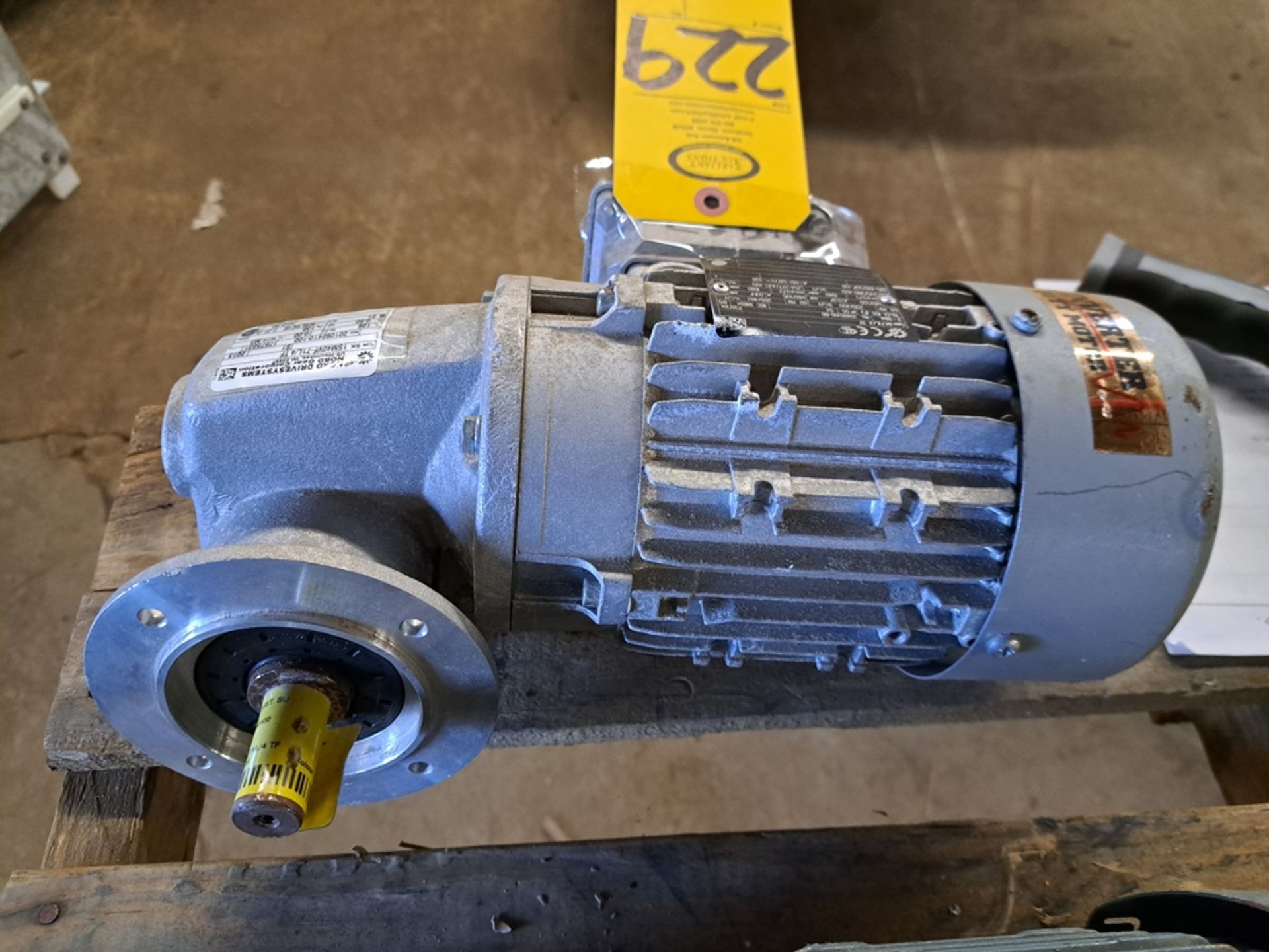 Lot (1) Nord Motor Type SK7L/4TF, 220-480 volts, .5 h.p., 1680 RPM, 55 ...