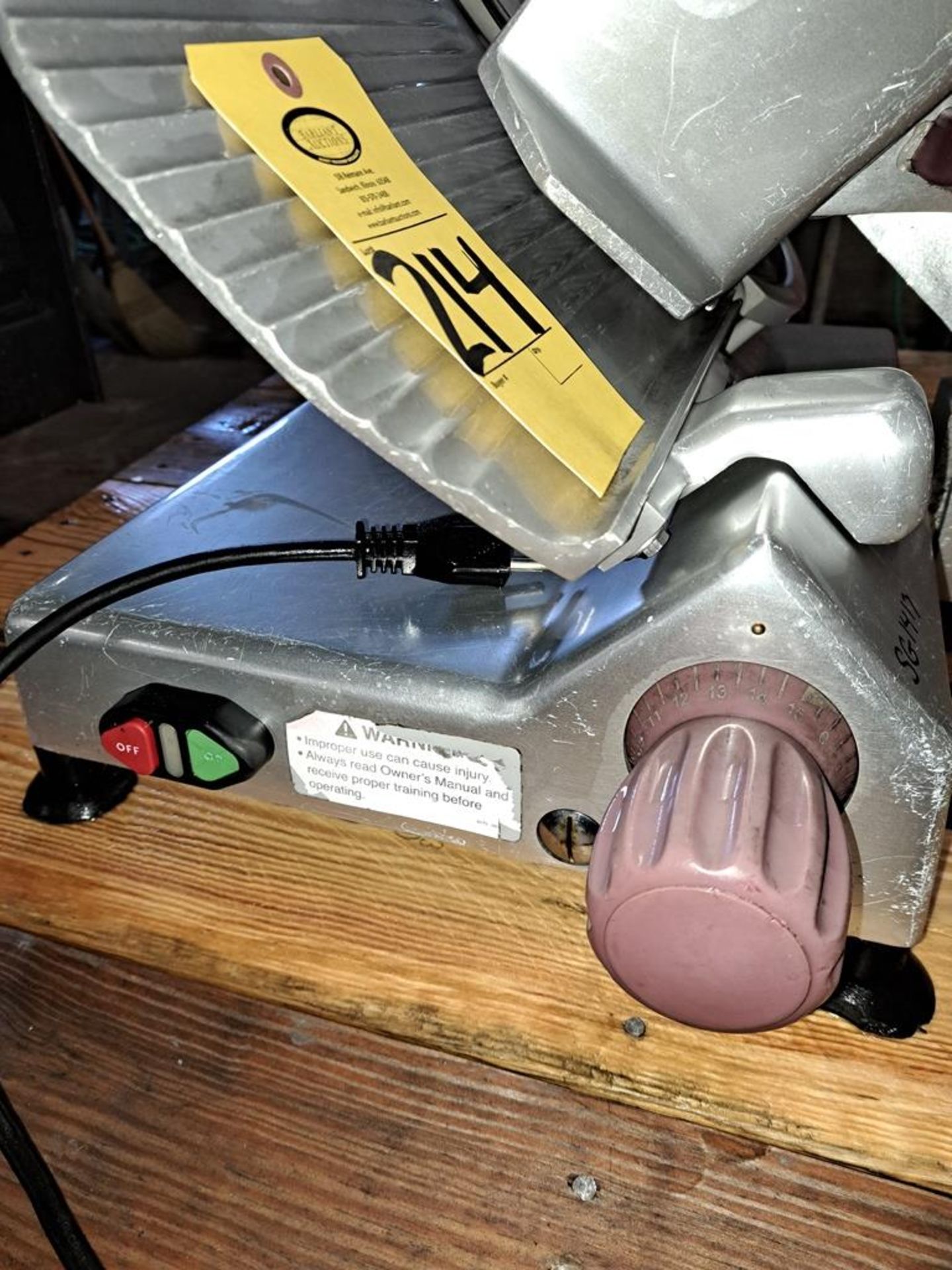 Berkel Mdl. 827A Plus Table Top Manual Feed Gravity Meat Slicer, Ser. # ...