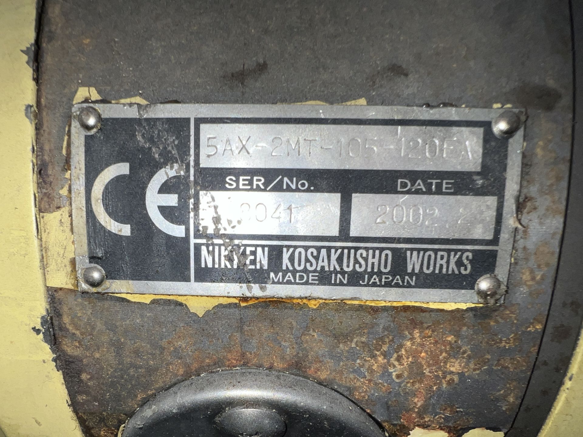2002 NIKKEN DUAL-AXIS ROTARY TABLE WITH CONTROL CENTER MODEL # 5AX-2MT ...