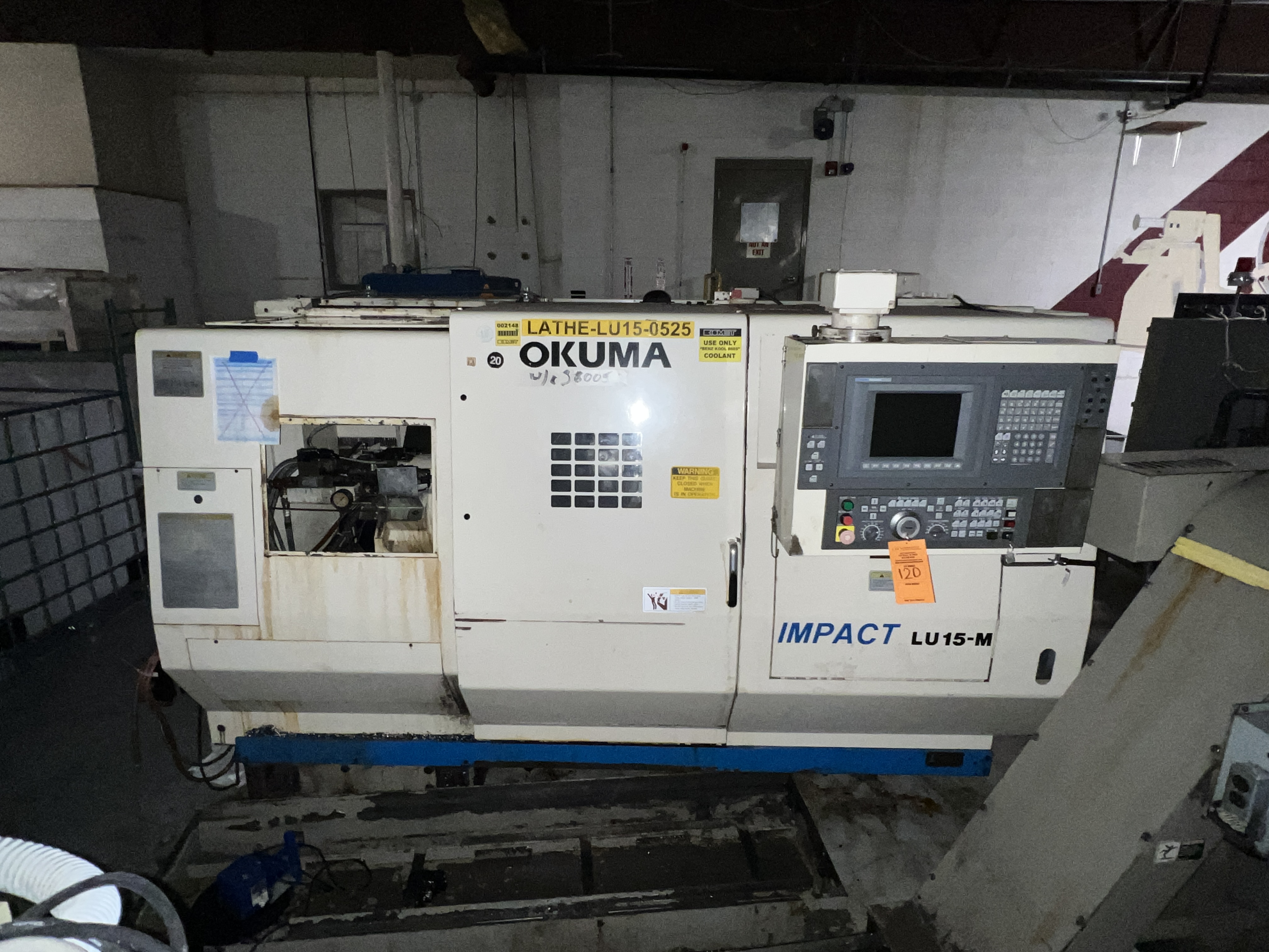 OKUMA LU-15M IMPACT 5 AXIS TWIN-TERRET CNC TURN CENTER WITH LIVE MILL ...