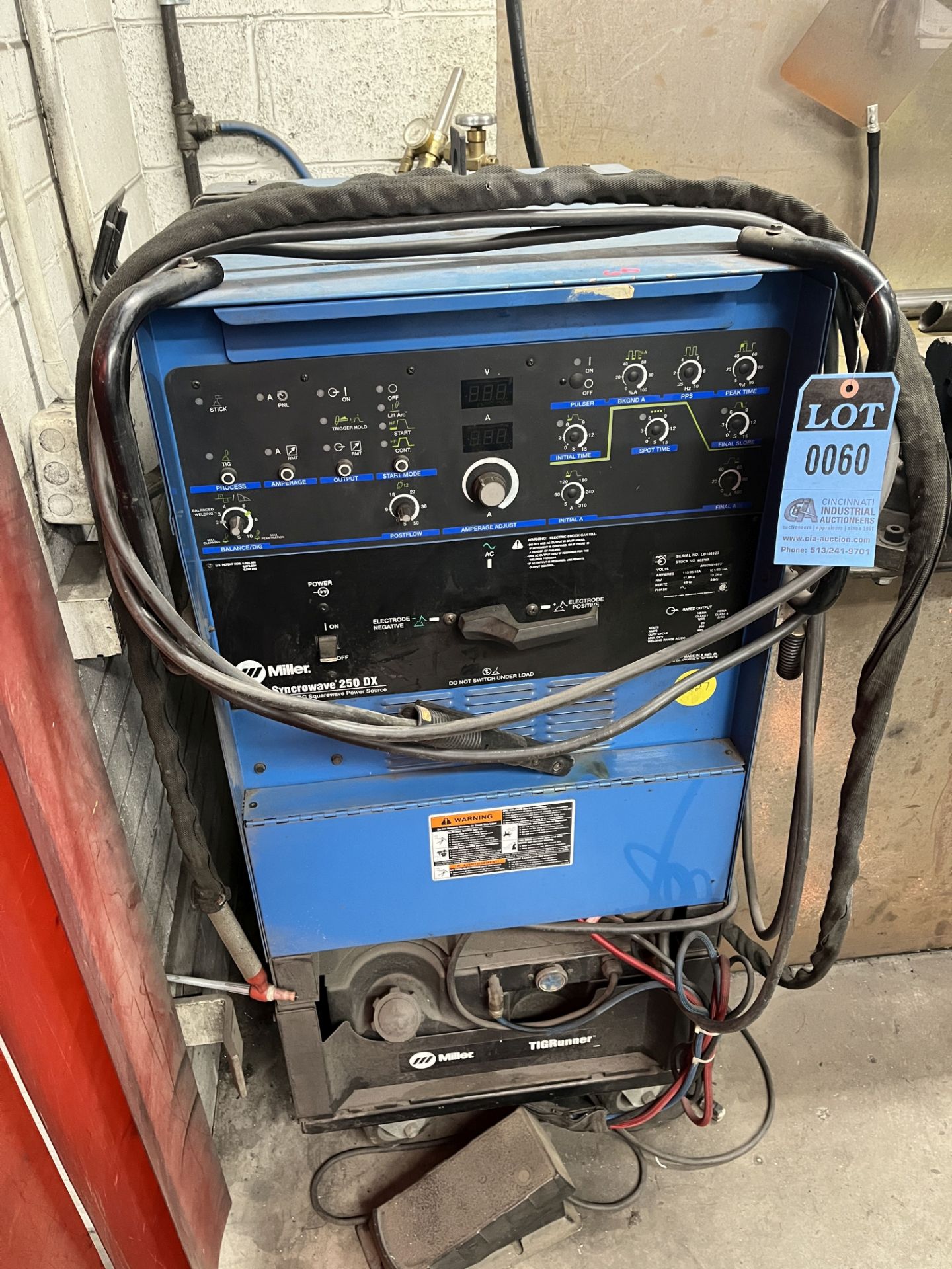 MILLER MODEL SYNCROWAVE 250DX AC/DC WELDING POWER SUPPLY; S/N LB146123 ...