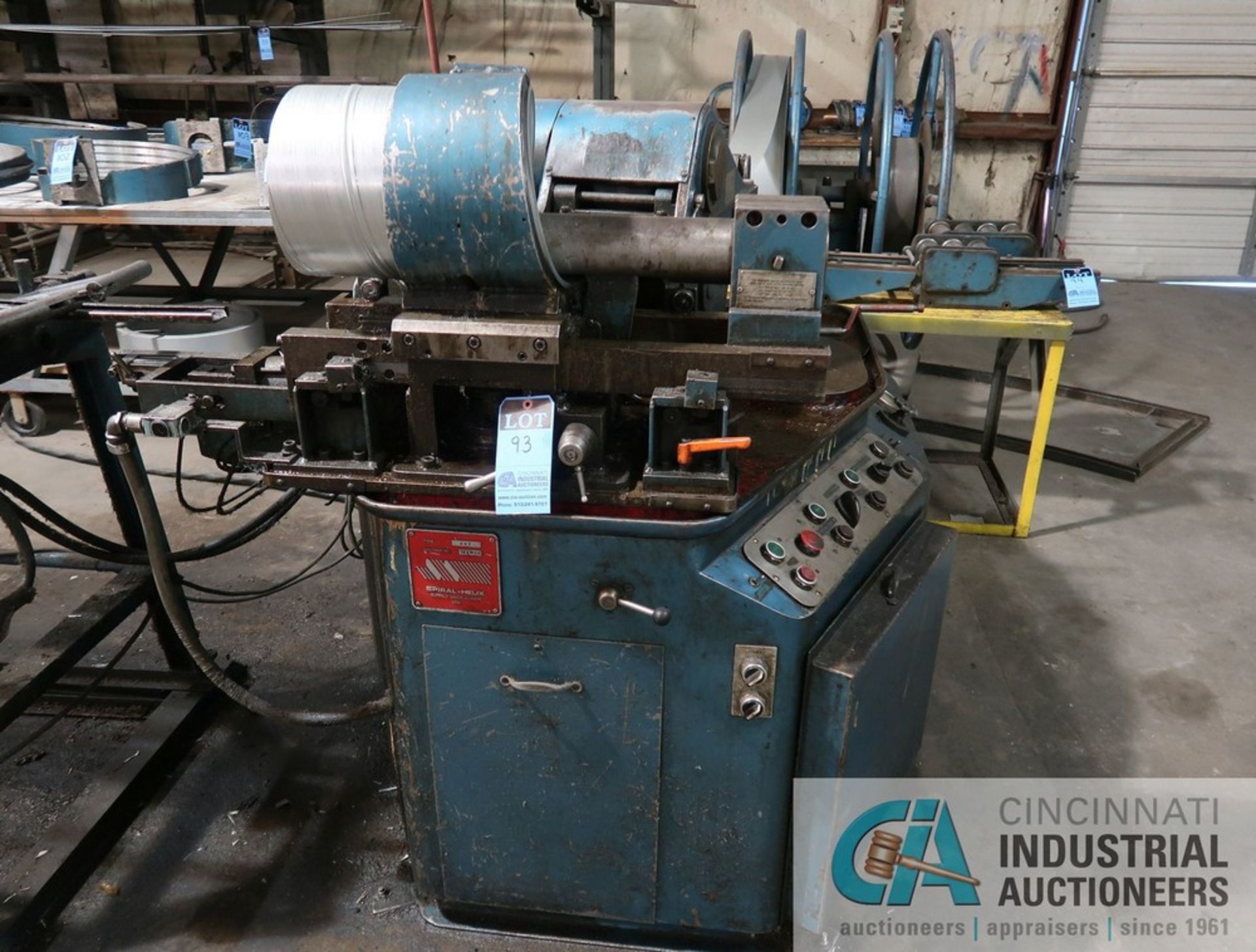 { Group of lots: 93, 94 } SPIRAL HELIX TYPE 600 SPIRAL DUCT MACHINE; S ...