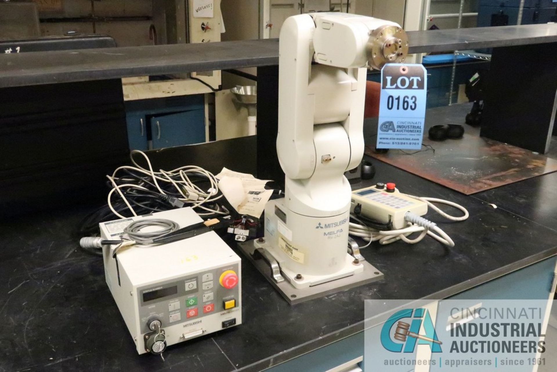 2-KG CAPACITY MITSUBISHI MODEL RV-2AJ ROBOT SYSTEM; S/N AH009008, W ...