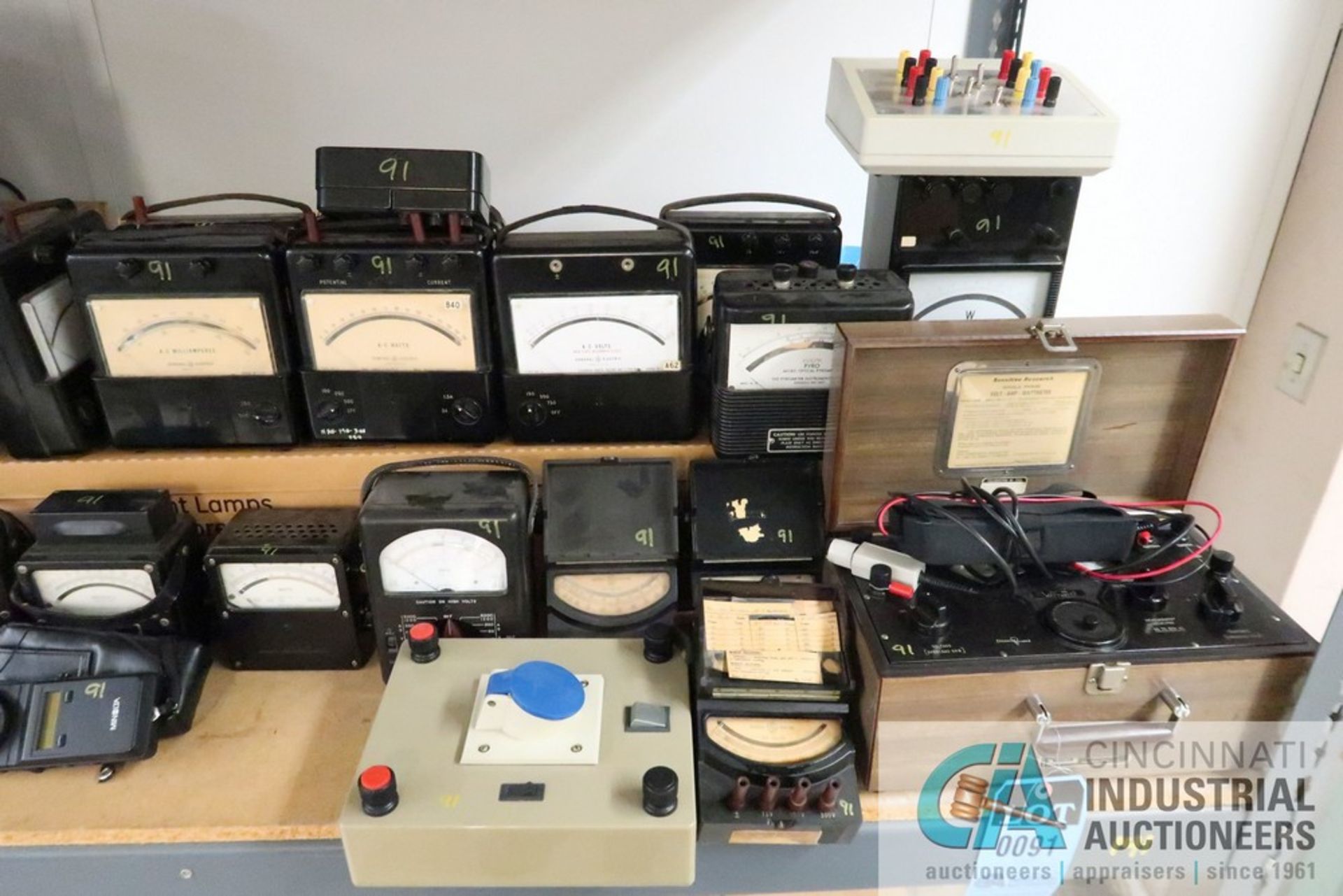 (LOT) MISC. TEST EQUIPMENT; GE MULTIMETERS, (1) SENSITIVE RESEARCH VOLT ...