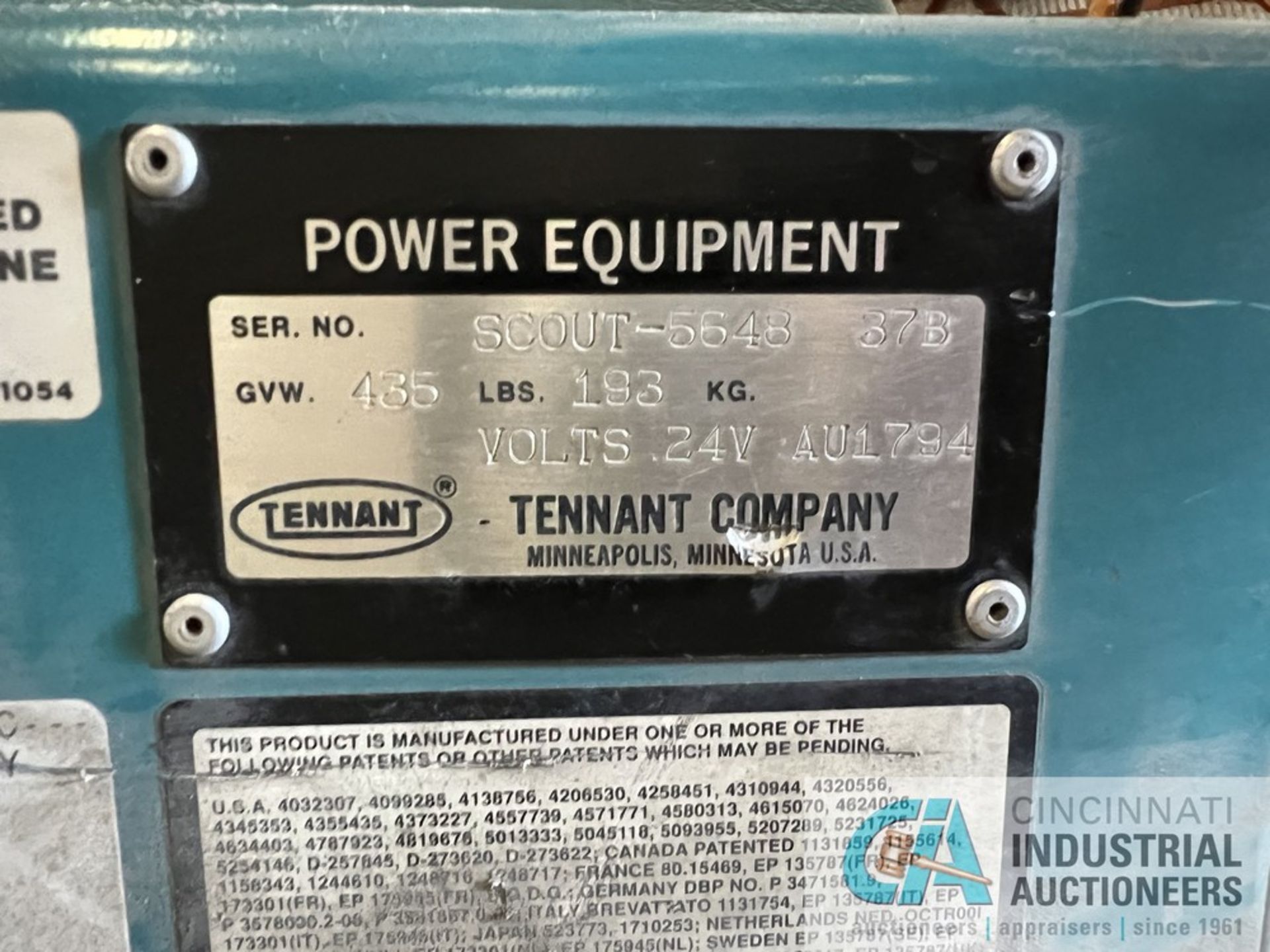 TENNANT MODEL SCOUT 5648 WALK BEHIND FLOOR SWEEPER - Located in ...