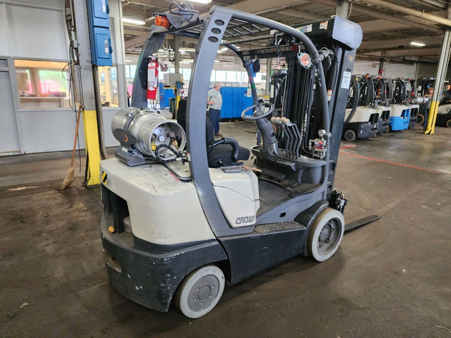 5,000 LB. CROWN MODEL C51000-50 SOLID TIRE LP GAS LIFT TRUCK; S/N ...