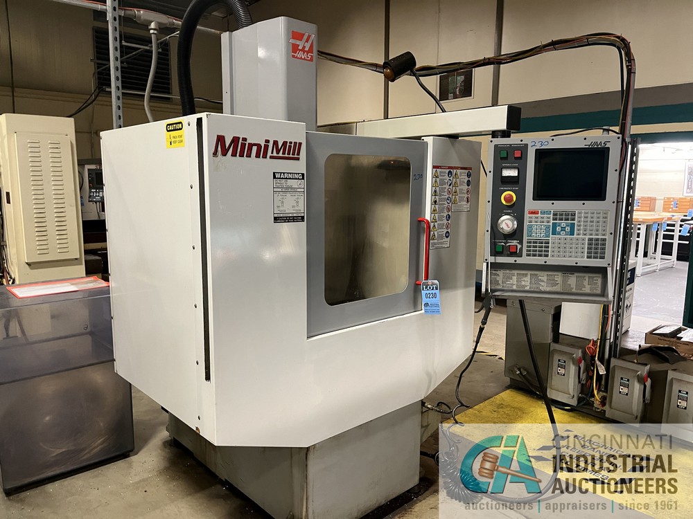 HAAS MODEL MINI MILL CNC TOOLROOM MILL; S/N 24748 (NEW 3/2001), TABLE ...