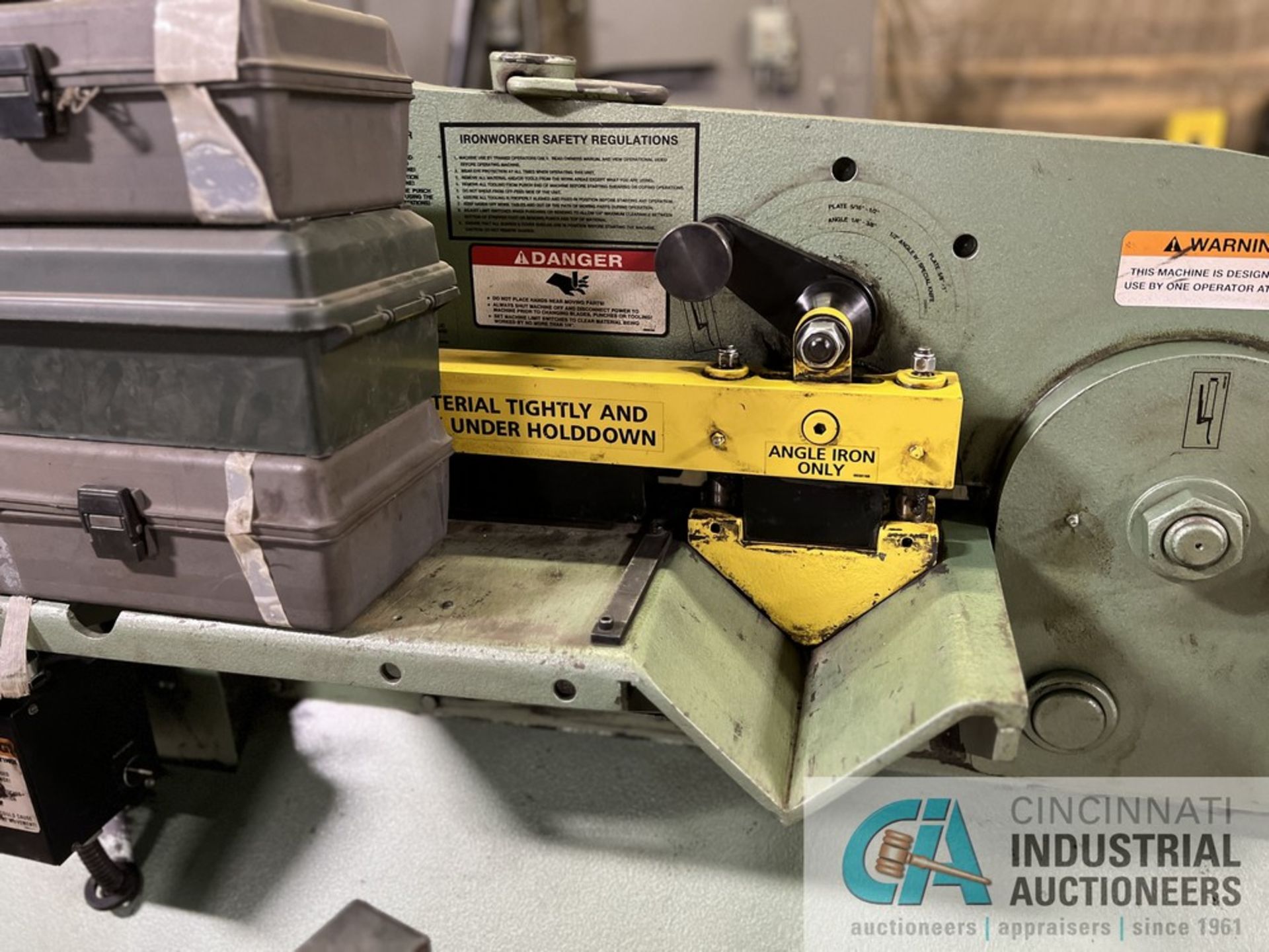 65 TON PIRANHA MODEL P65 HYDRAULIC IRONWORKER; S/N 003958, WITH TOOLING ...