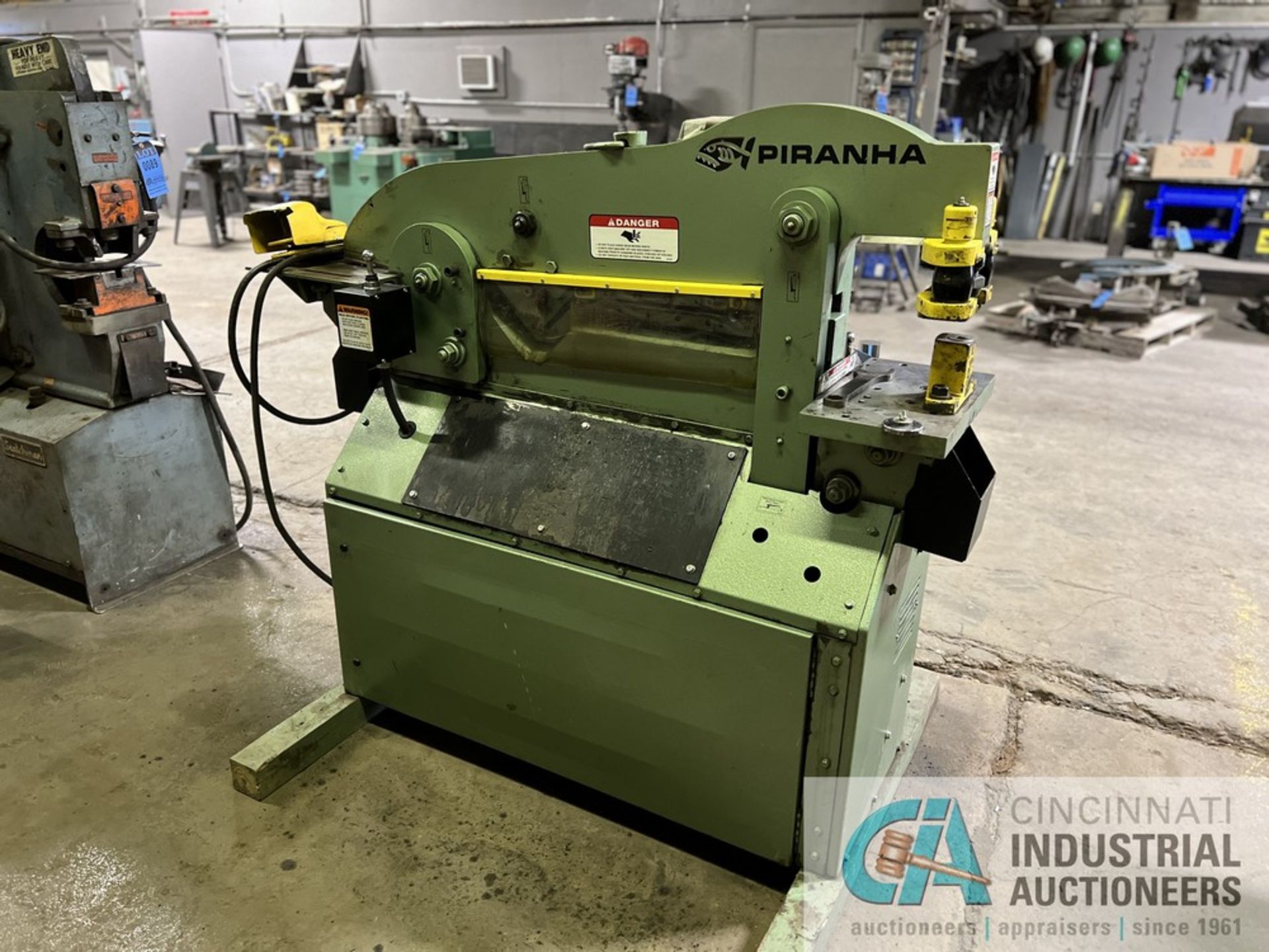 65 TON PIRANHA MODEL P65 HYDRAULIC IRONWORKER; S/N 003958, WITH TOOLING ...