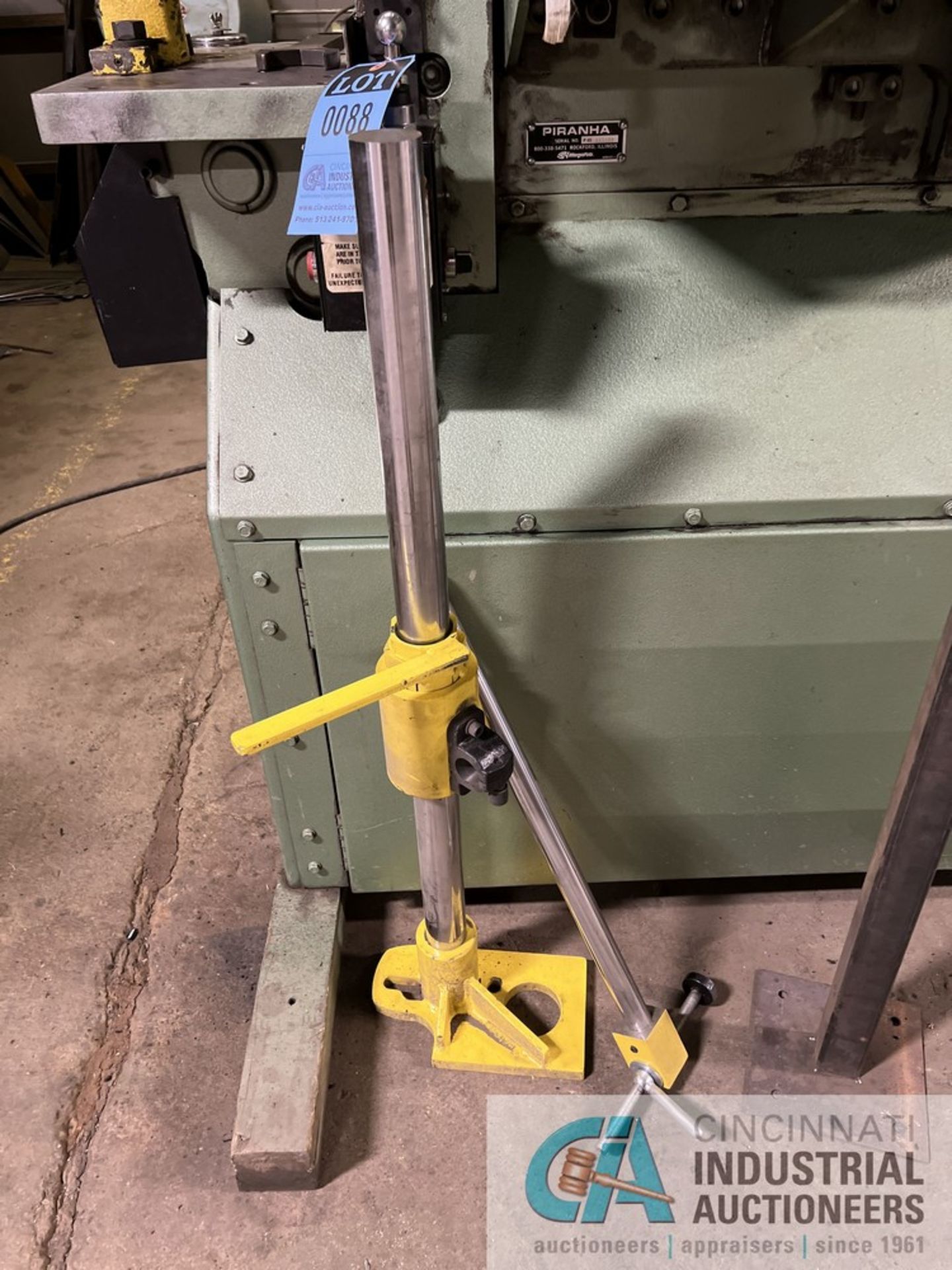 65 TON PIRANHA MODEL P65 HYDRAULIC IRONWORKER; S/N 003958, WITH TOOLING ...