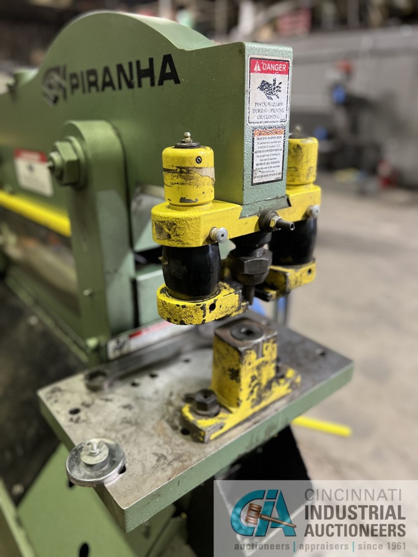 65 TON PIRANHA MODEL P65 HYDRAULIC IRONWORKER; S/N 003958, WITH TOOLING ...