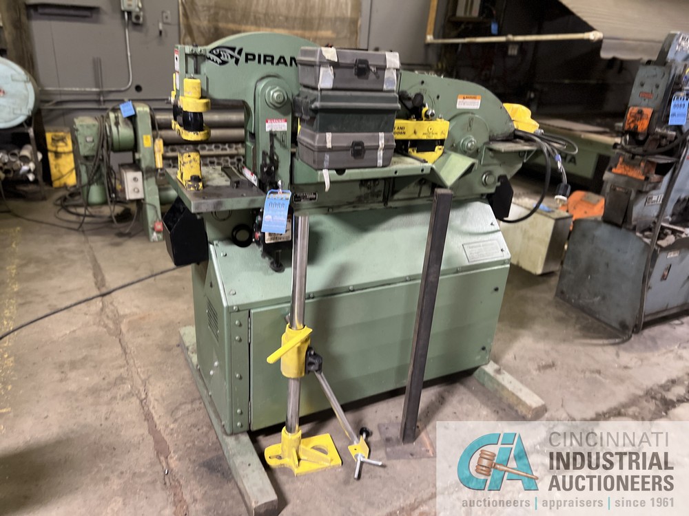 65 TON PIRANHA MODEL P65 HYDRAULIC IRONWORKER; S/N 003958, WITH TOOLING ...