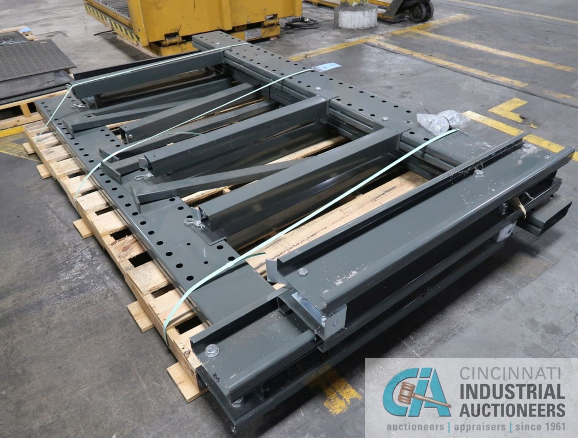 SKIDDED AND BANDED SINGLE SIDED CANTILEVER RACK WITH (30 96" HIGH X 49 ...