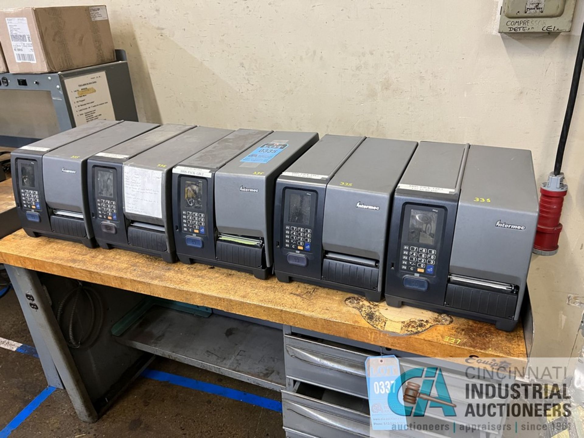 { Choice of lots: 335 (P) } INTERMEC MODEL PM43 THERMAL PRINTERS