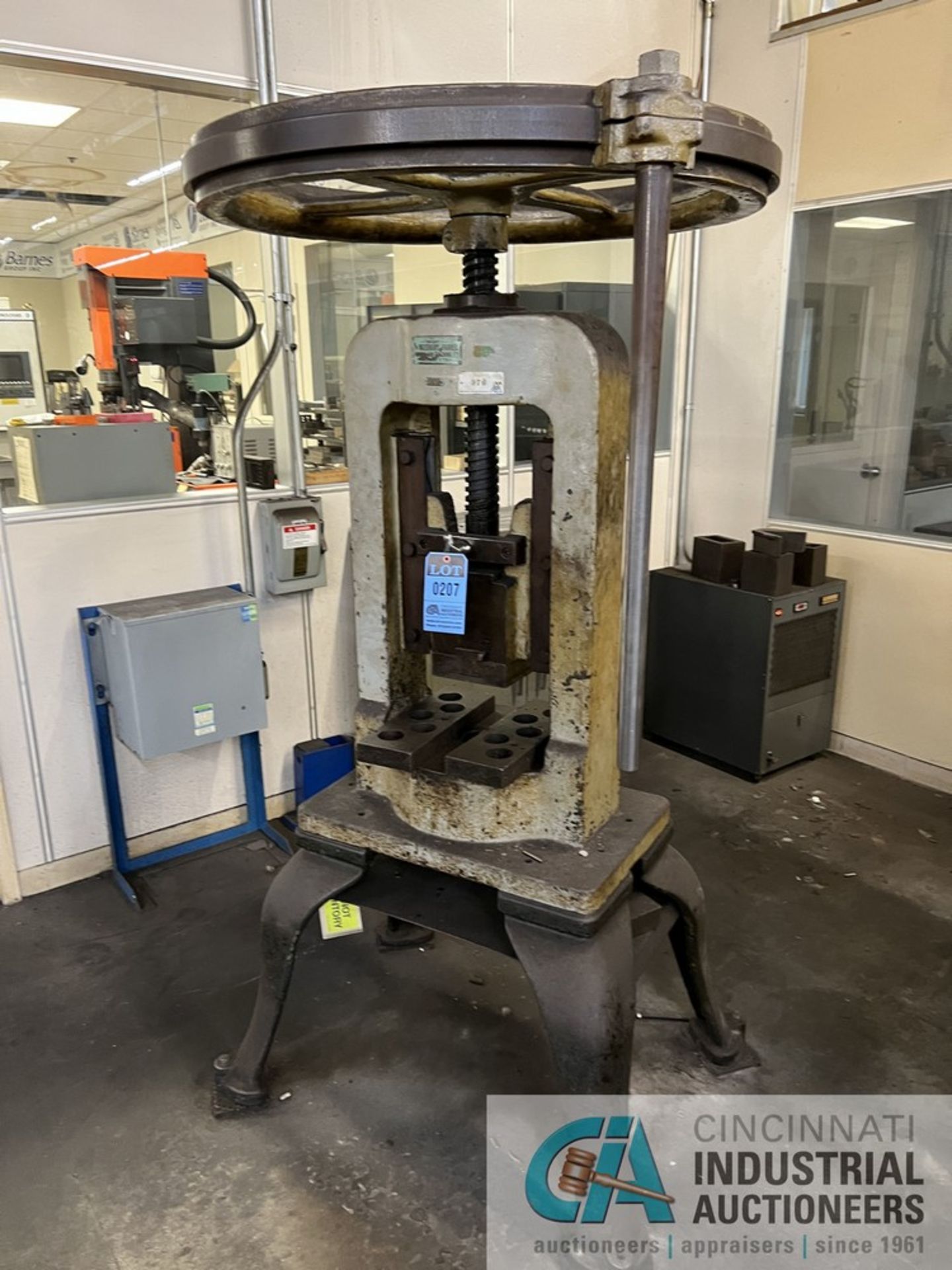 WATERBURY FARRELL SCREW PRESS; S/N 98178, 3" SCREW DIAMETER, 15 ...