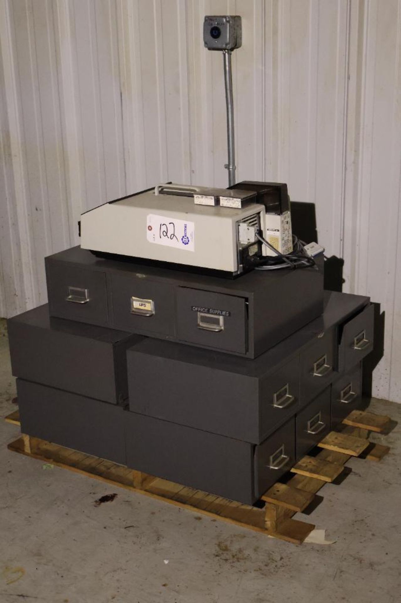 Data Specialties tape writer w/ tape cabinets