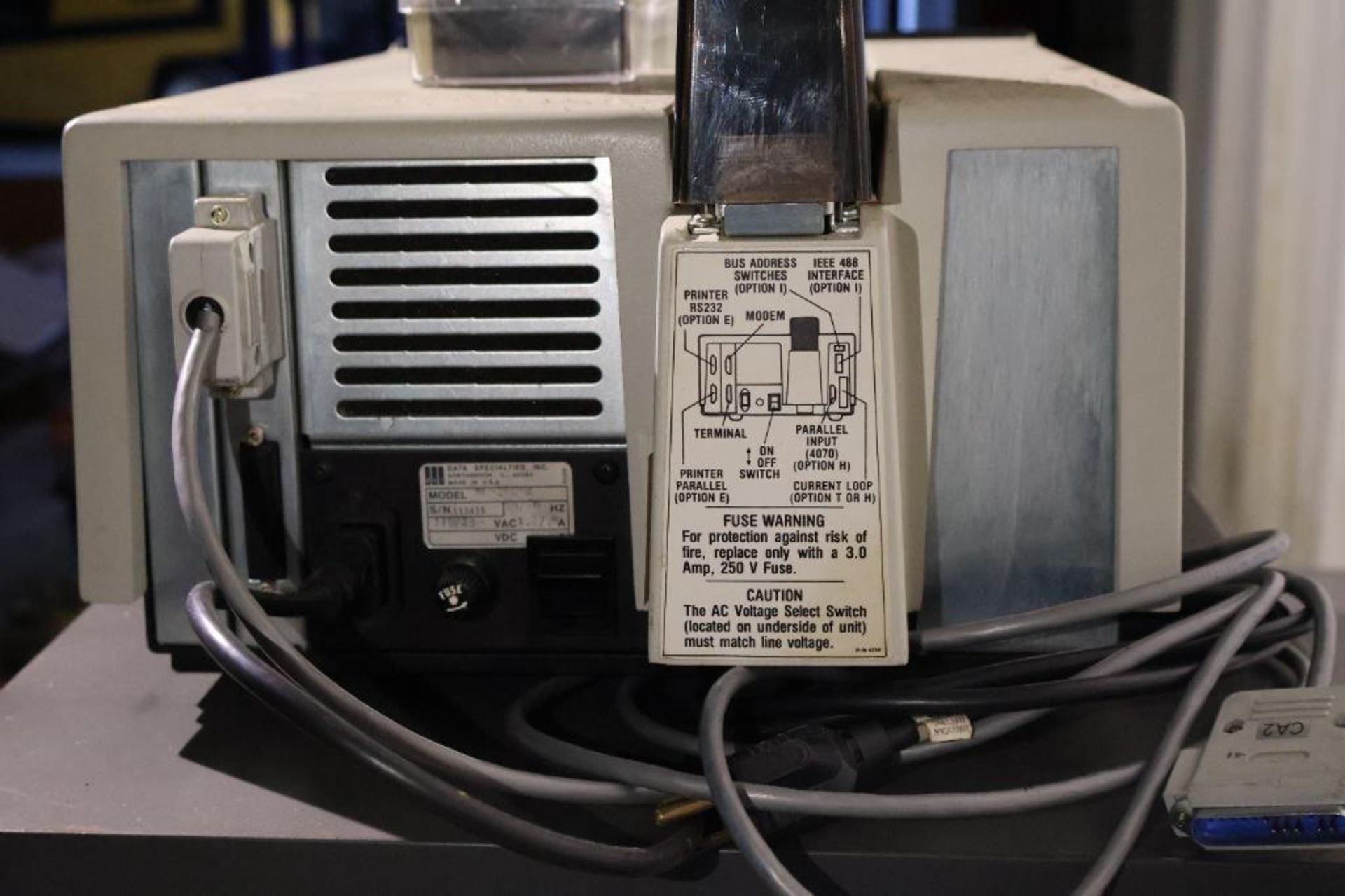 Data Specialties tape writer w/ tape cabinets