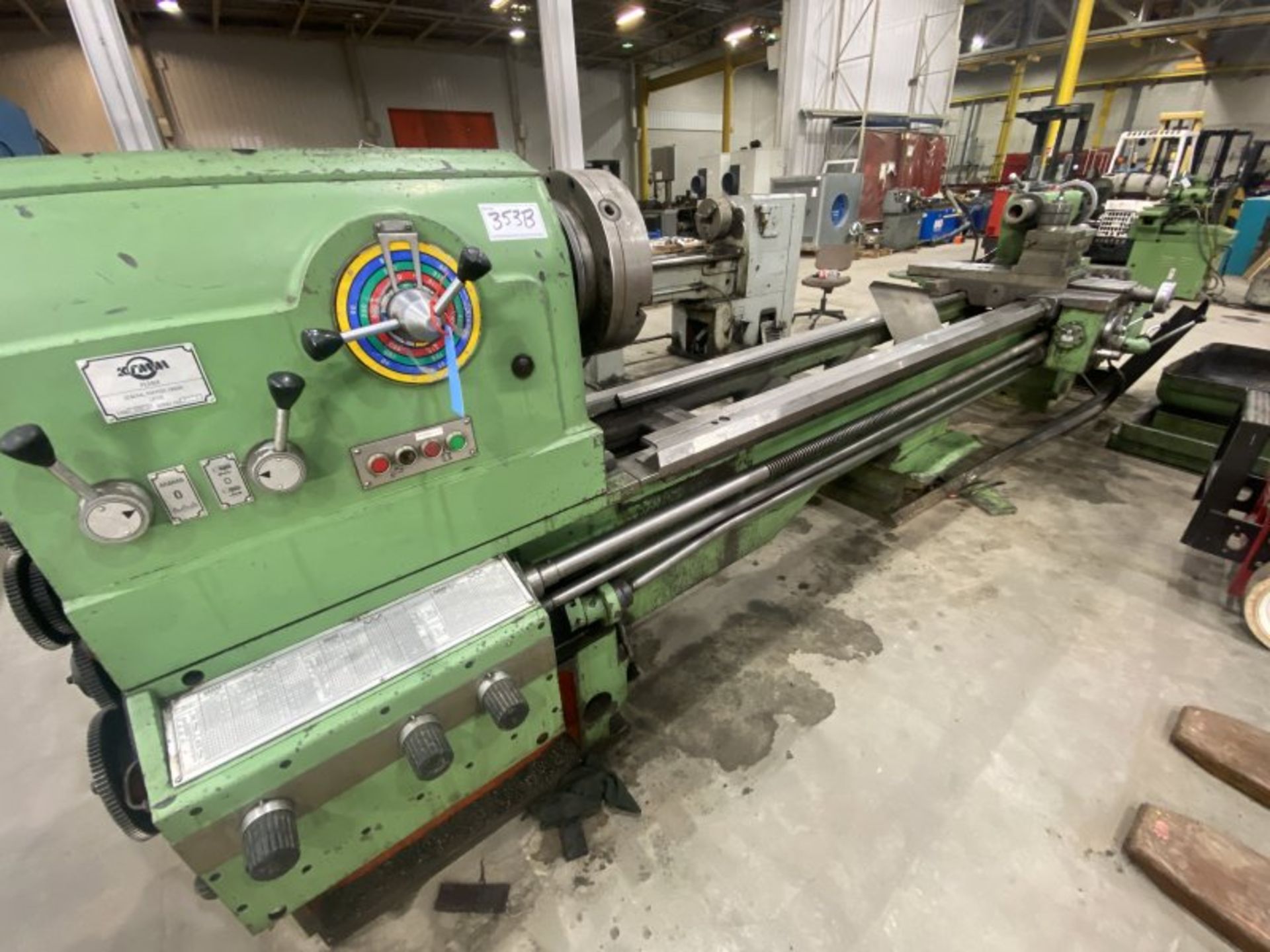 PERNIK GAP BED ENGINE LATHE TYPE C13MB, 36/40 X 10FT, S/N 5463 ...