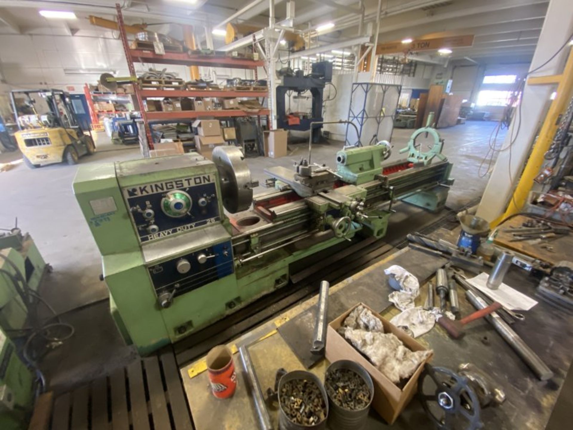 KINGSTON MODE HR3000 GAP BED ENGINE LATHE, S/N 03690225, 30/38 X 120IN C.C.