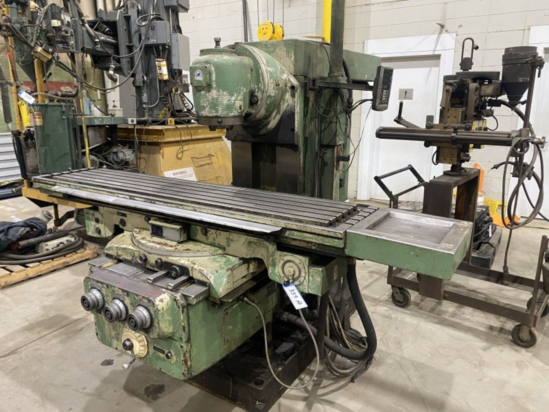ELLIOTT MODEL FU 400VI/2 UNIVERSAL MILL NEWALL DIGITAL READ OUT 16 X 80 ...