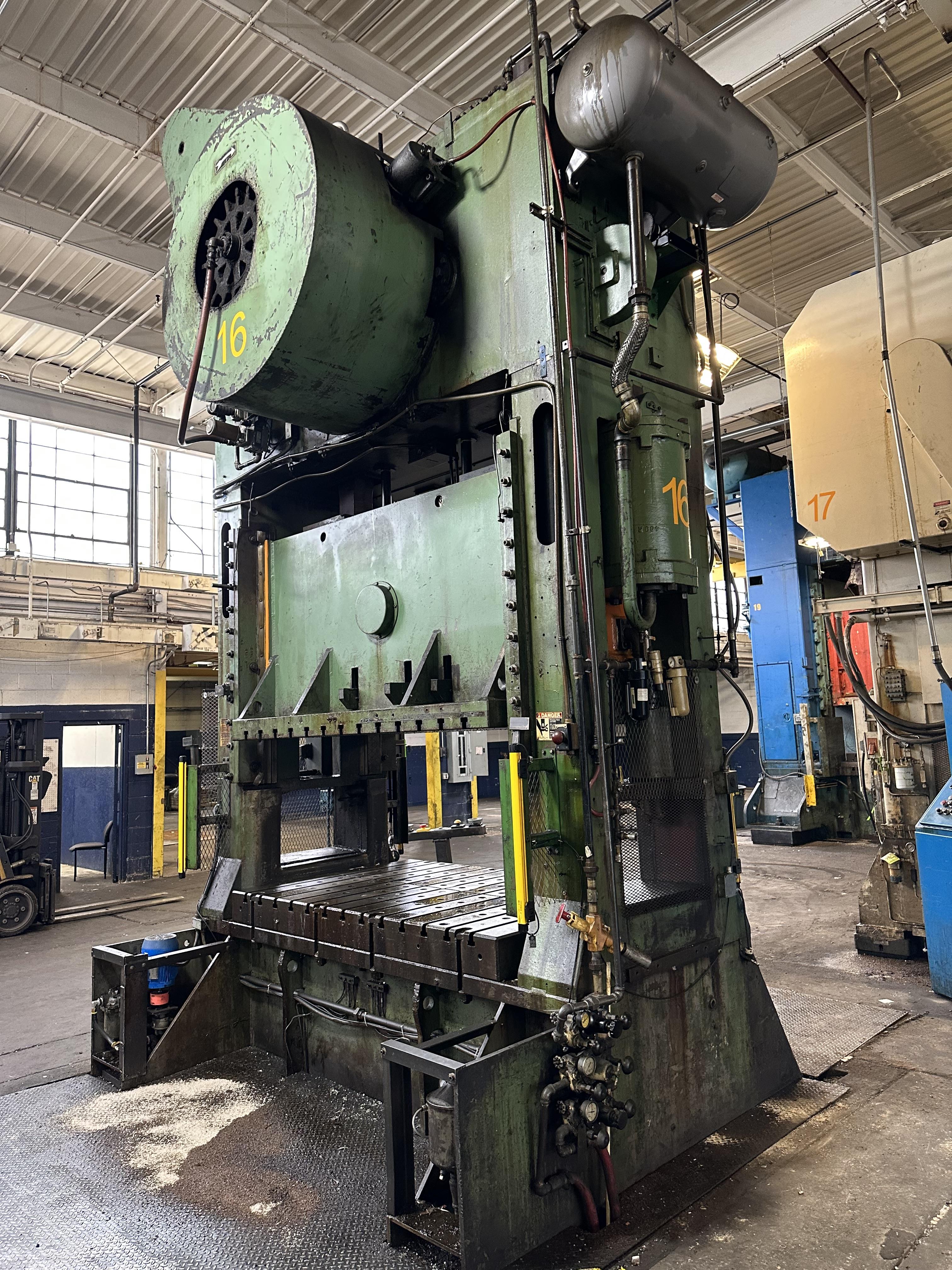 300 TON DANLY S2-300-84-54 STRAIGHT SIDE PUNCH PRESS SERIAL ...