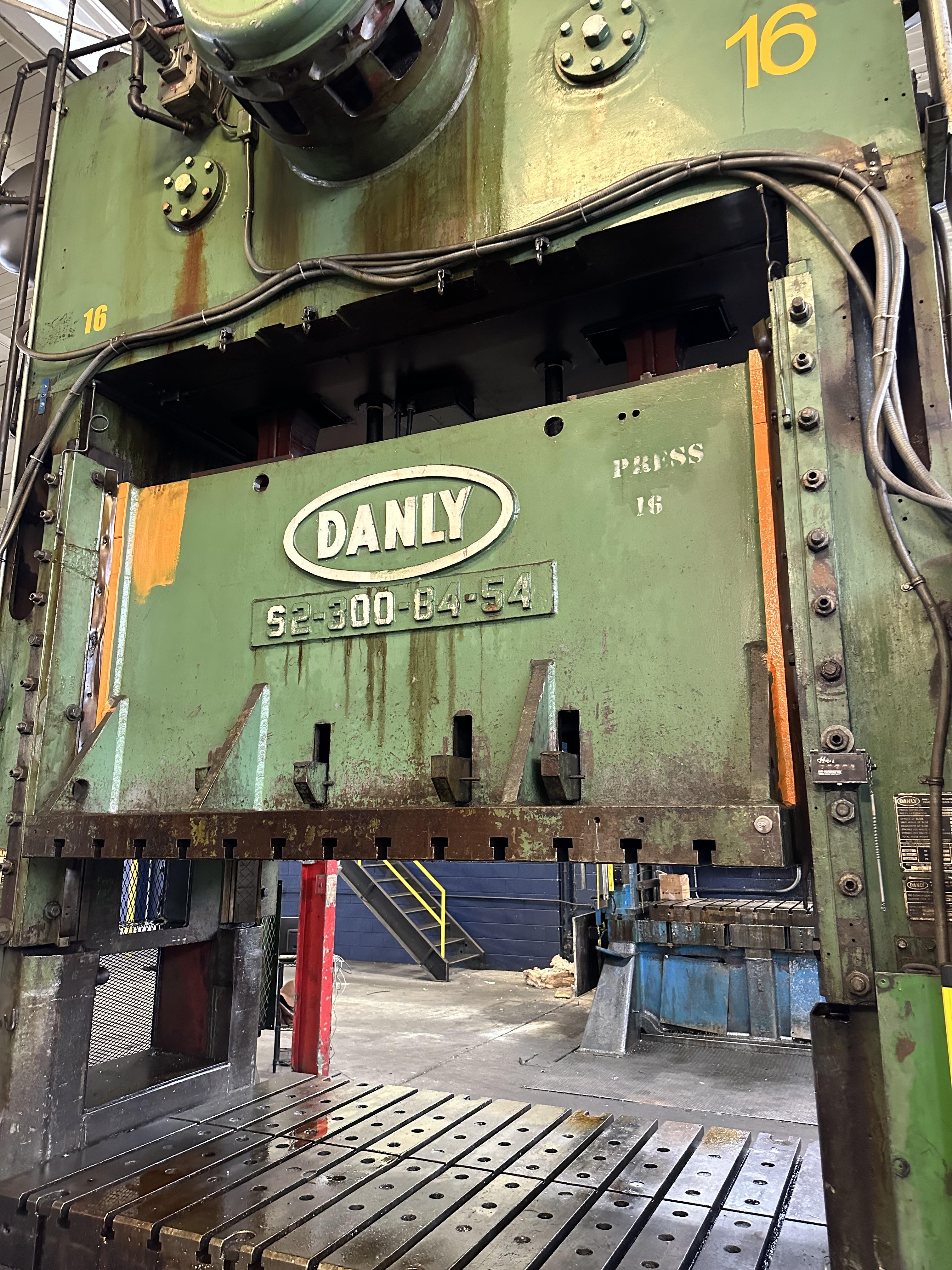 300 TON DANLY S2-300-84-54 STRAIGHT SIDE PUNCH PRESS SERIAL ...