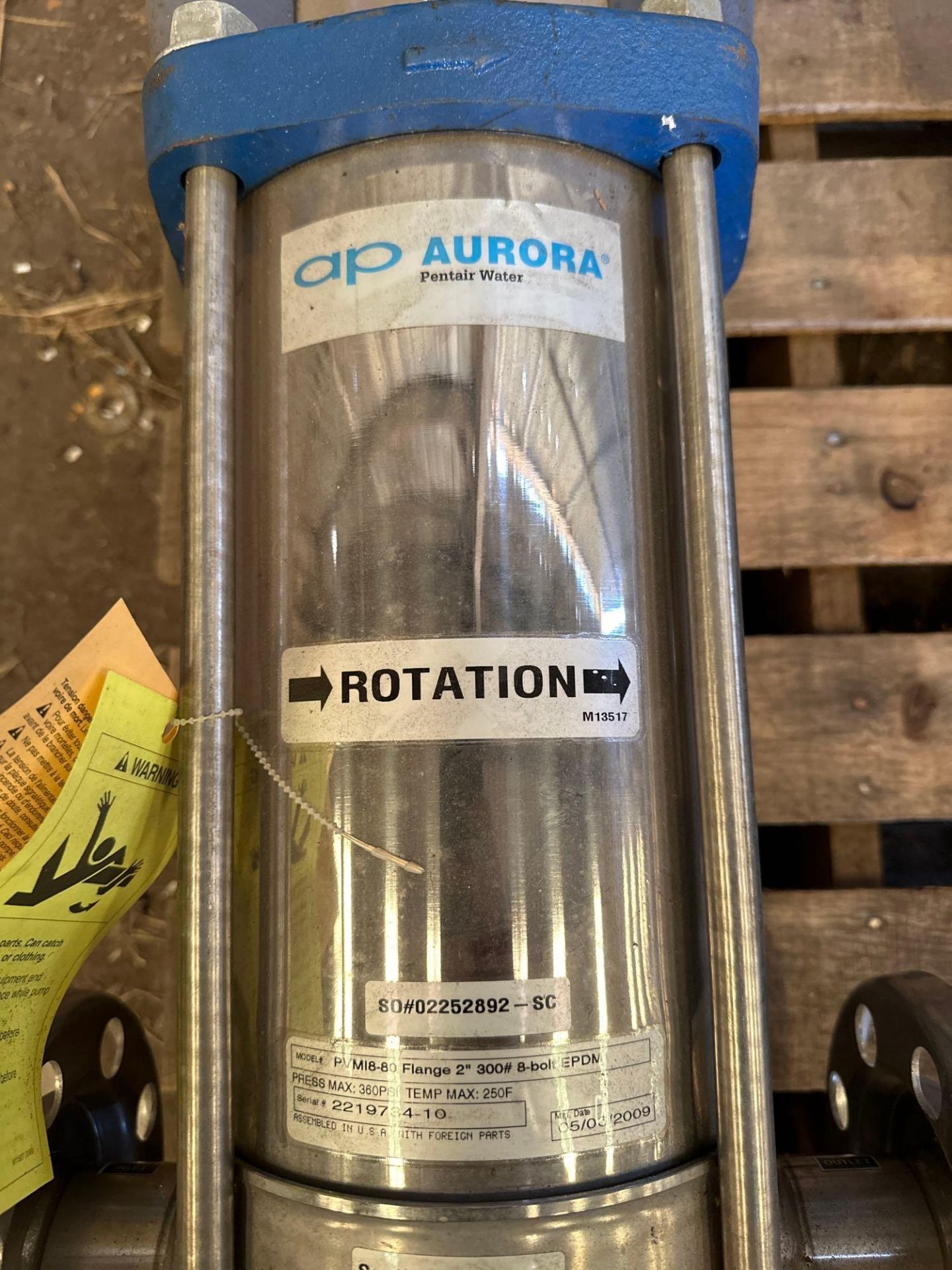 Lot of 2 Aurora Pentair Water Model: PVMI8-80 FLANGE 2” 300# 8bolt EPDM ...