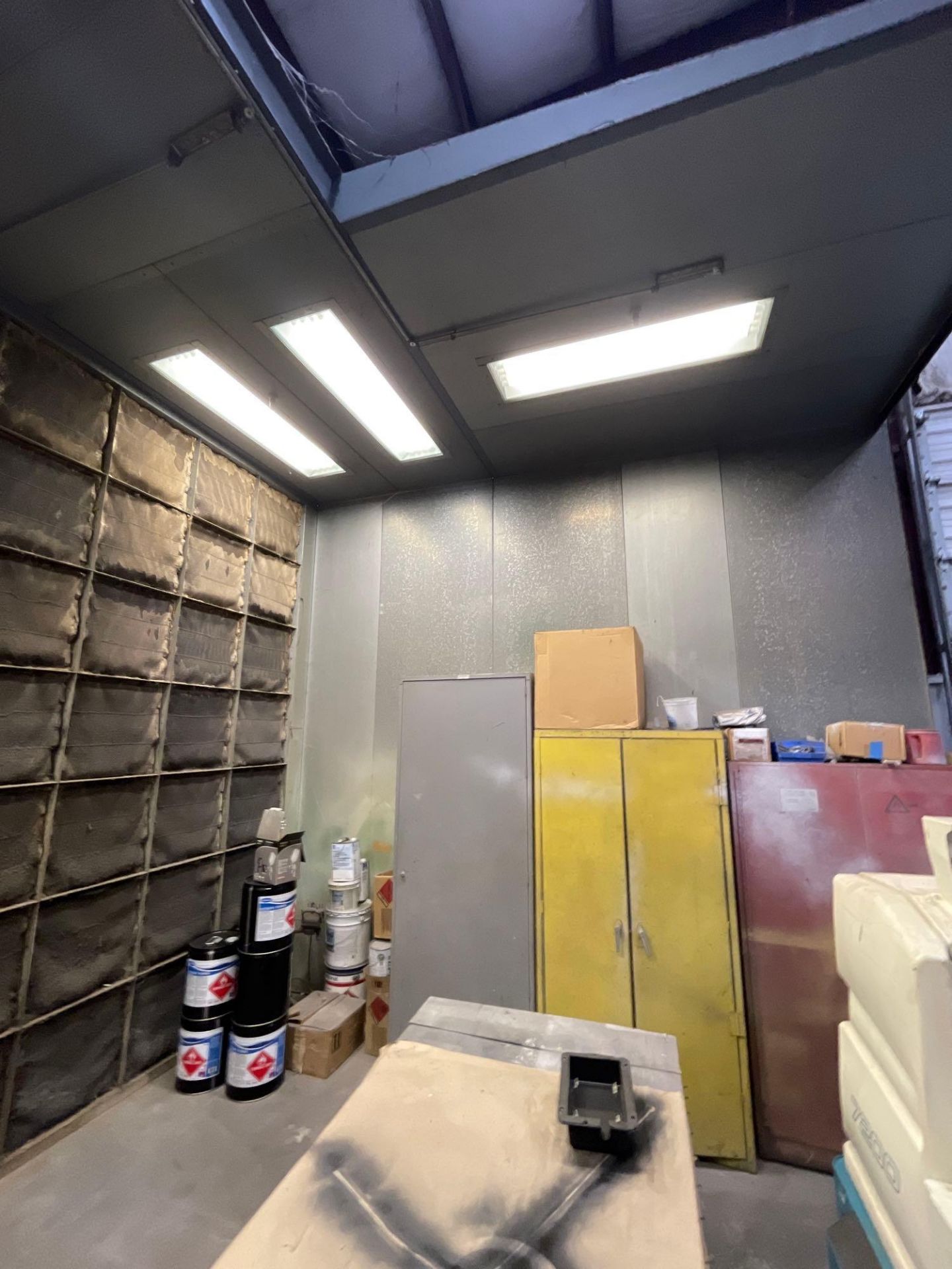 Paasche Spray Booth Type: FABF-16, 13’ Deep Walk in, 12’ 9” High, 17’ 6 ...