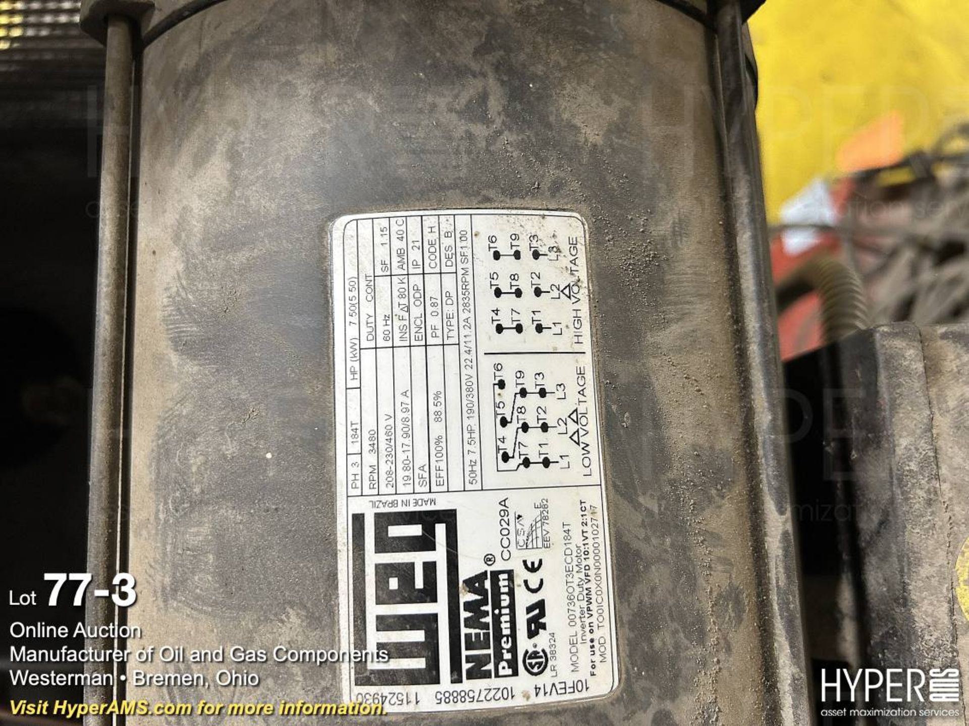 Campbell Air Compressor 7.5 HP 77"T Model TF061903AV (M3 )