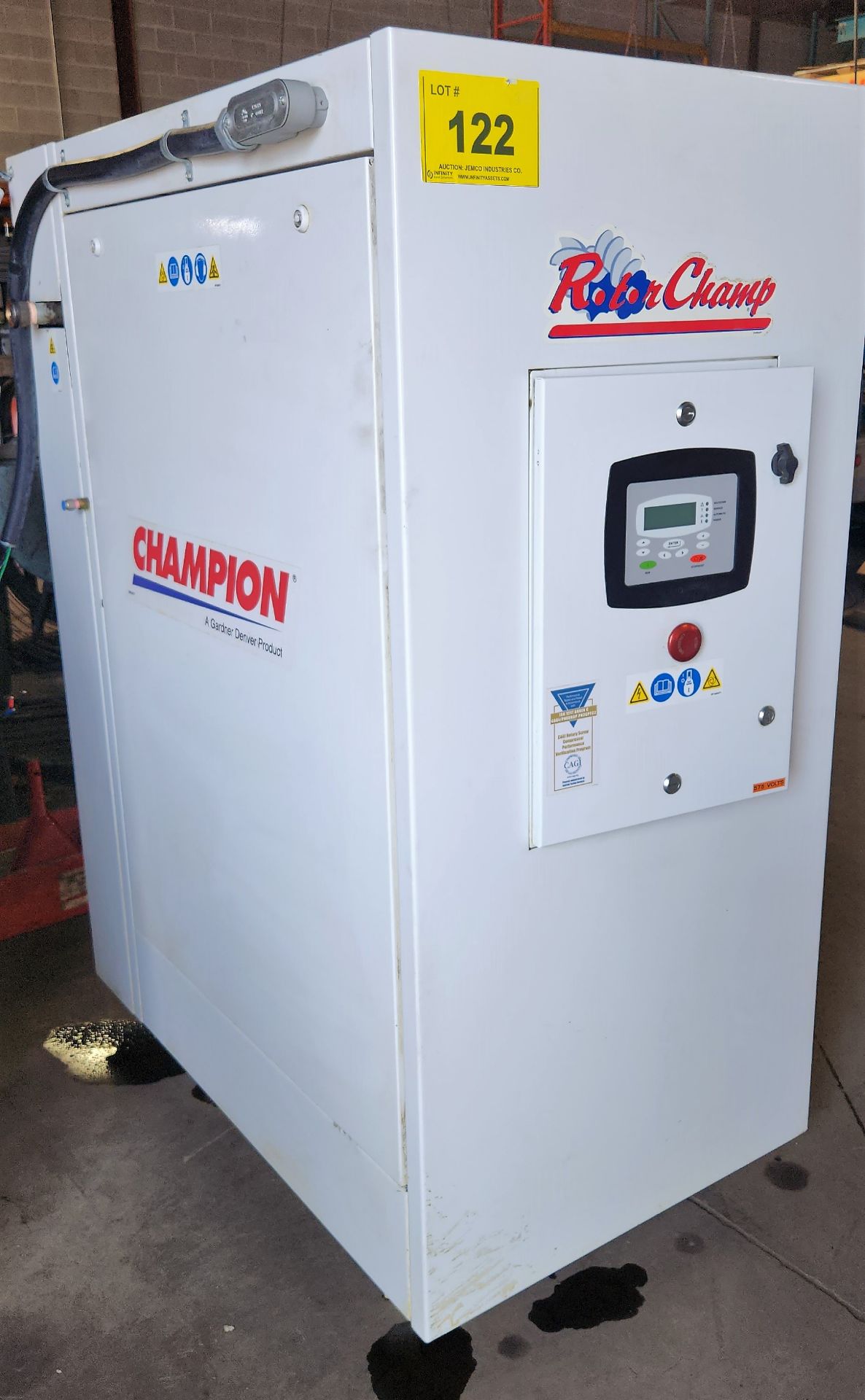 2014 CHAMPION 30HP MODEL EFC99K ROTO CHAMP AIR COMPRESSOR