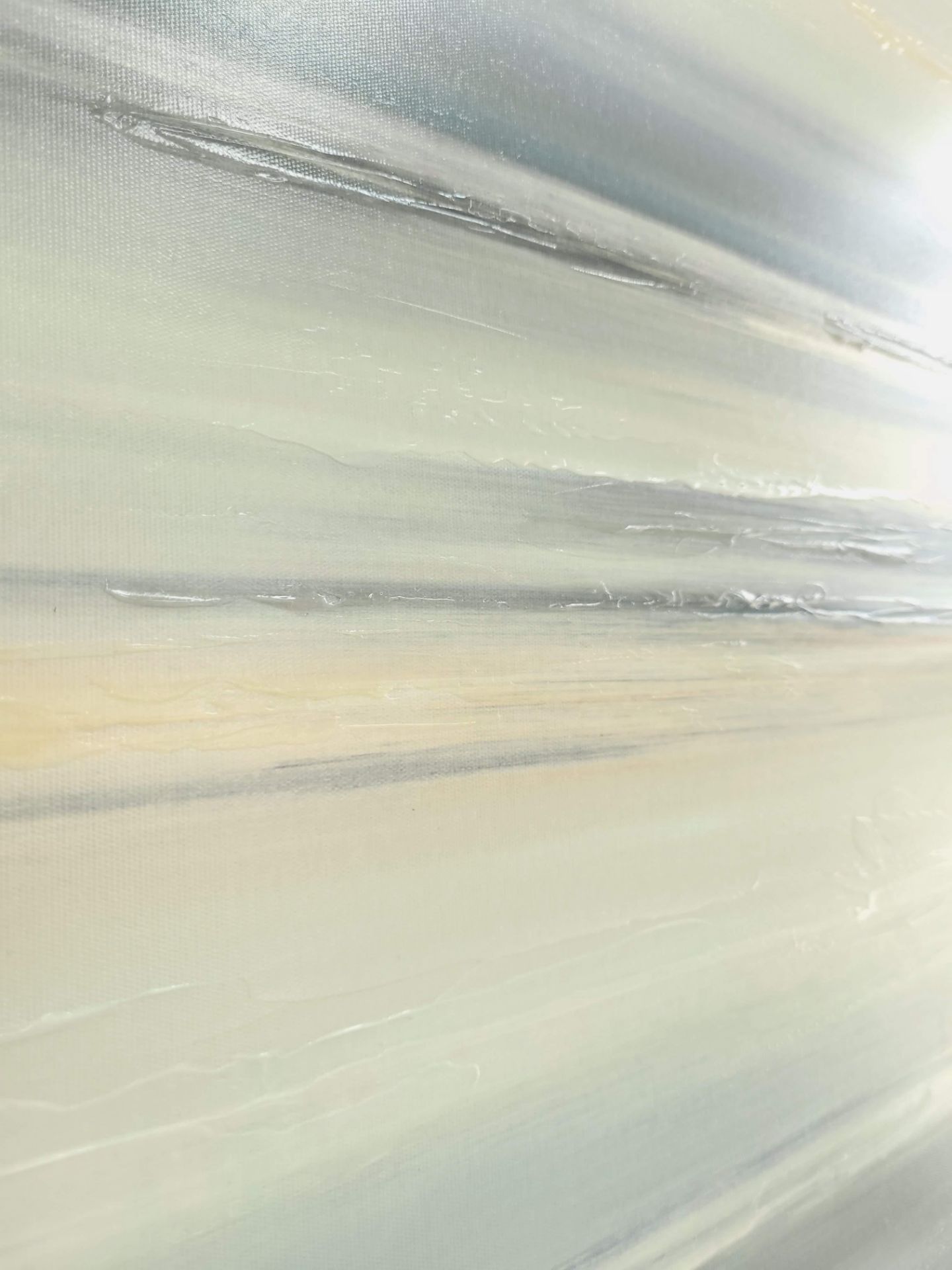 STREAMLINE ART EMBELLISHED CANVAS - 62" X 22"