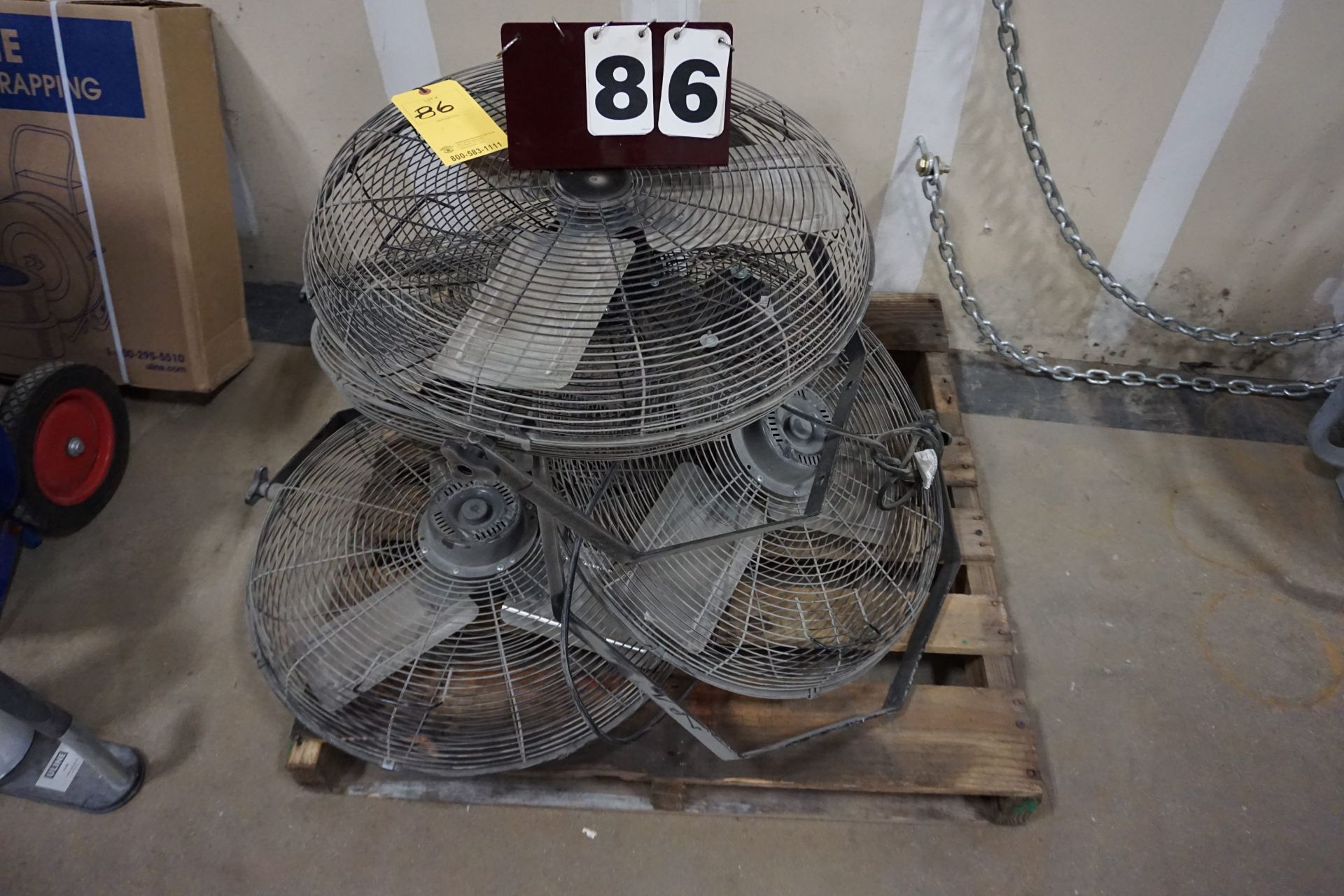 (4) WALL MOUNT 24" SHOP FANS