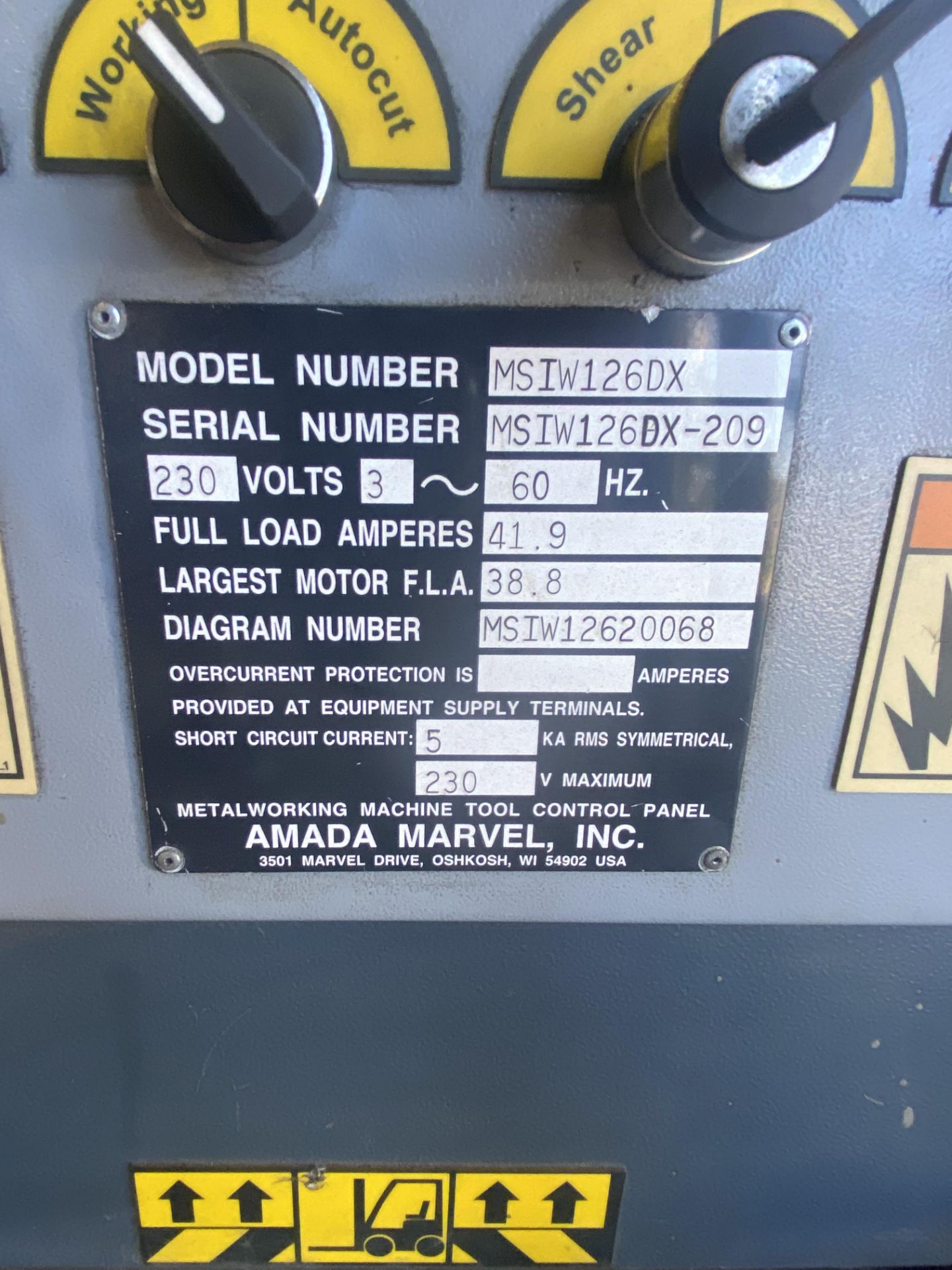 2018 Amada Marvel Spartan SIW126D Iron Worker s/n 209, 126 Ton, Bending Die