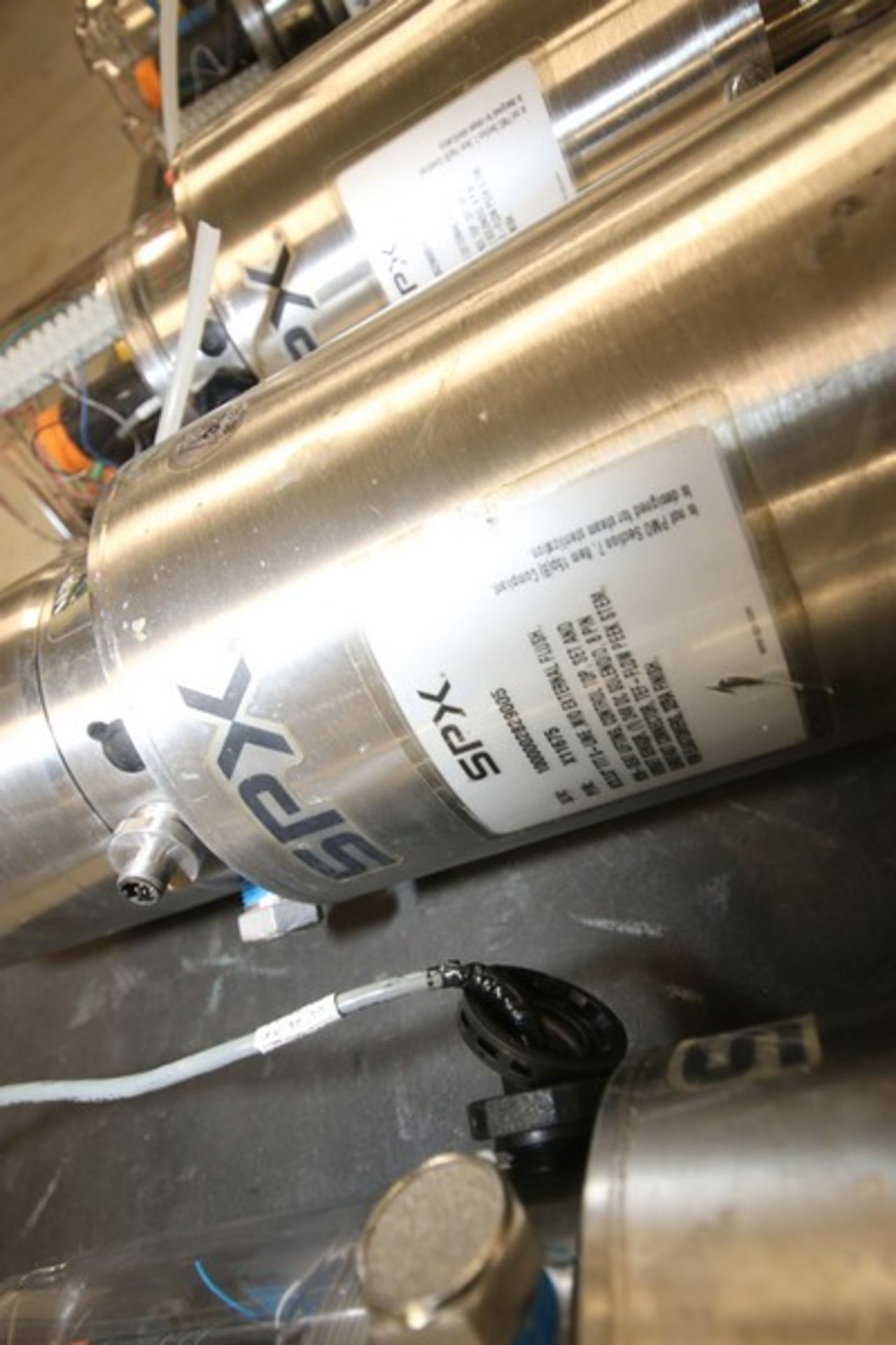Lot of (3) SPX 3" Clamp Type 3- Way Long Stem S/S Air Valves, with ...