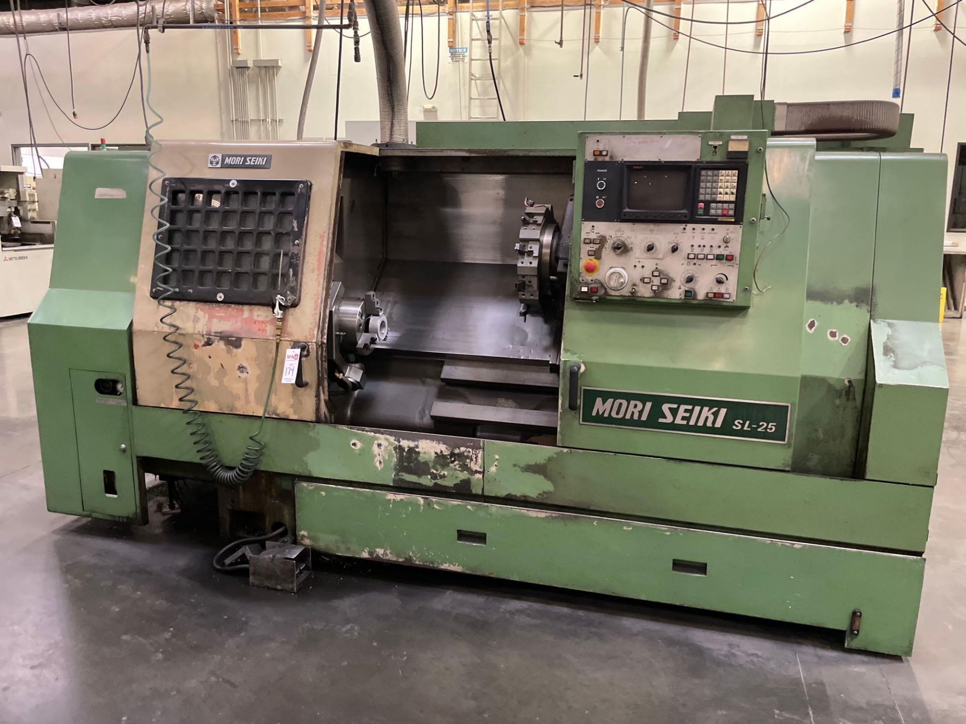 { Group of lots: 174, 175 } Mori Seiki SL-25 CNC Lathe, Fanuc 10T Ctrl ...