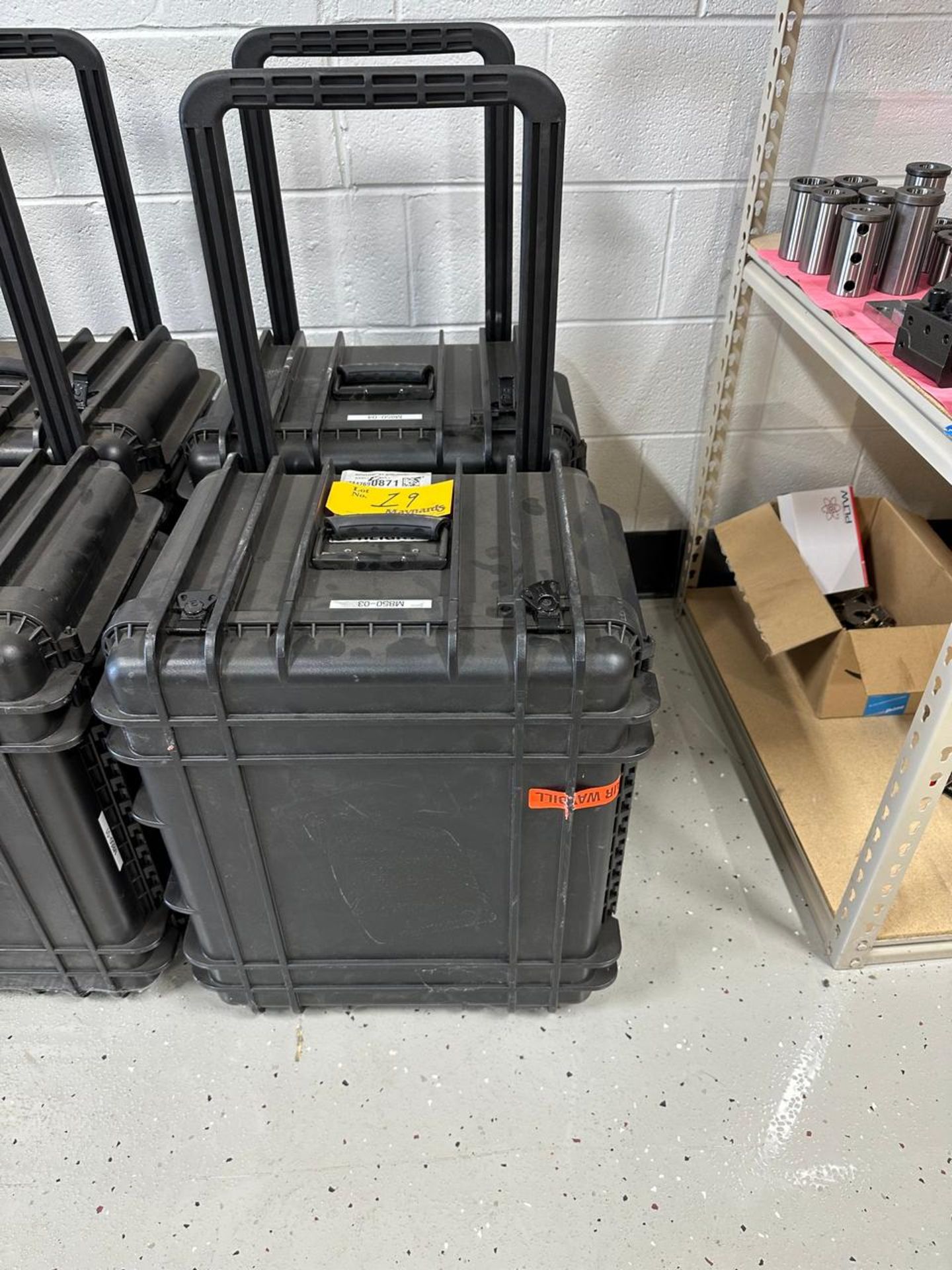 (2) Hard Plastic Rolling Cases