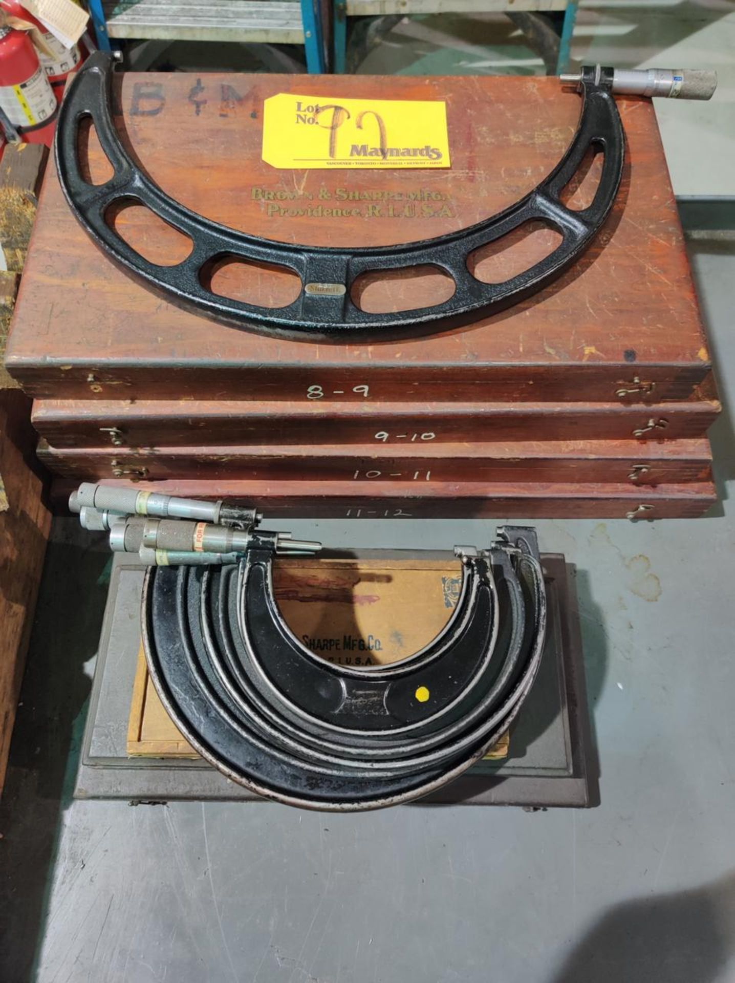 { Choice of lots: 97, 98 } (1) Lot of (15) various size O.D. micrometers