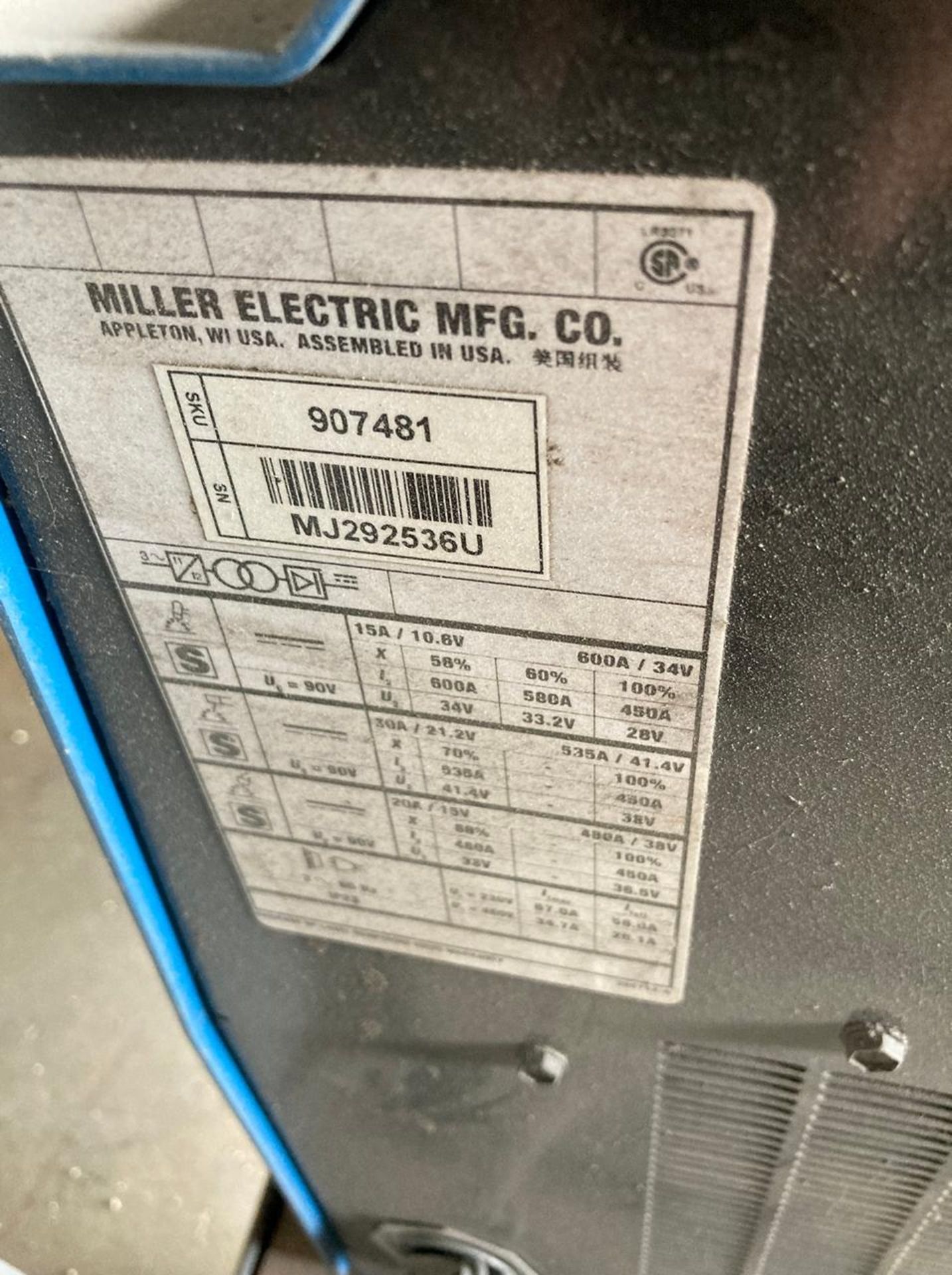 { Choice of lots: 285, 285A } 2018 Miller XMT 450 CC/CV 450-Amp Multi ...