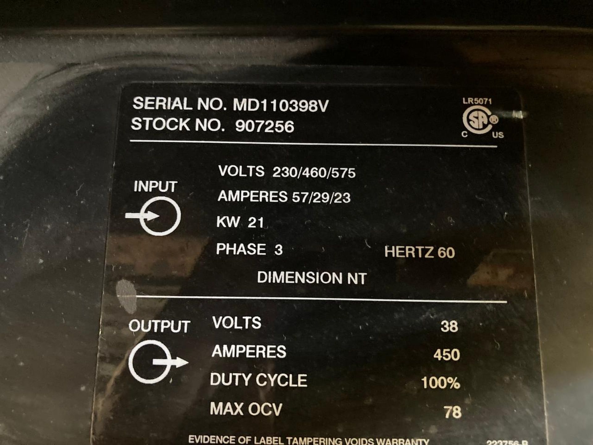 { Choice of lots: 242, 245, 247 } 2013 Miller Dimension NT450 450 Amp ...