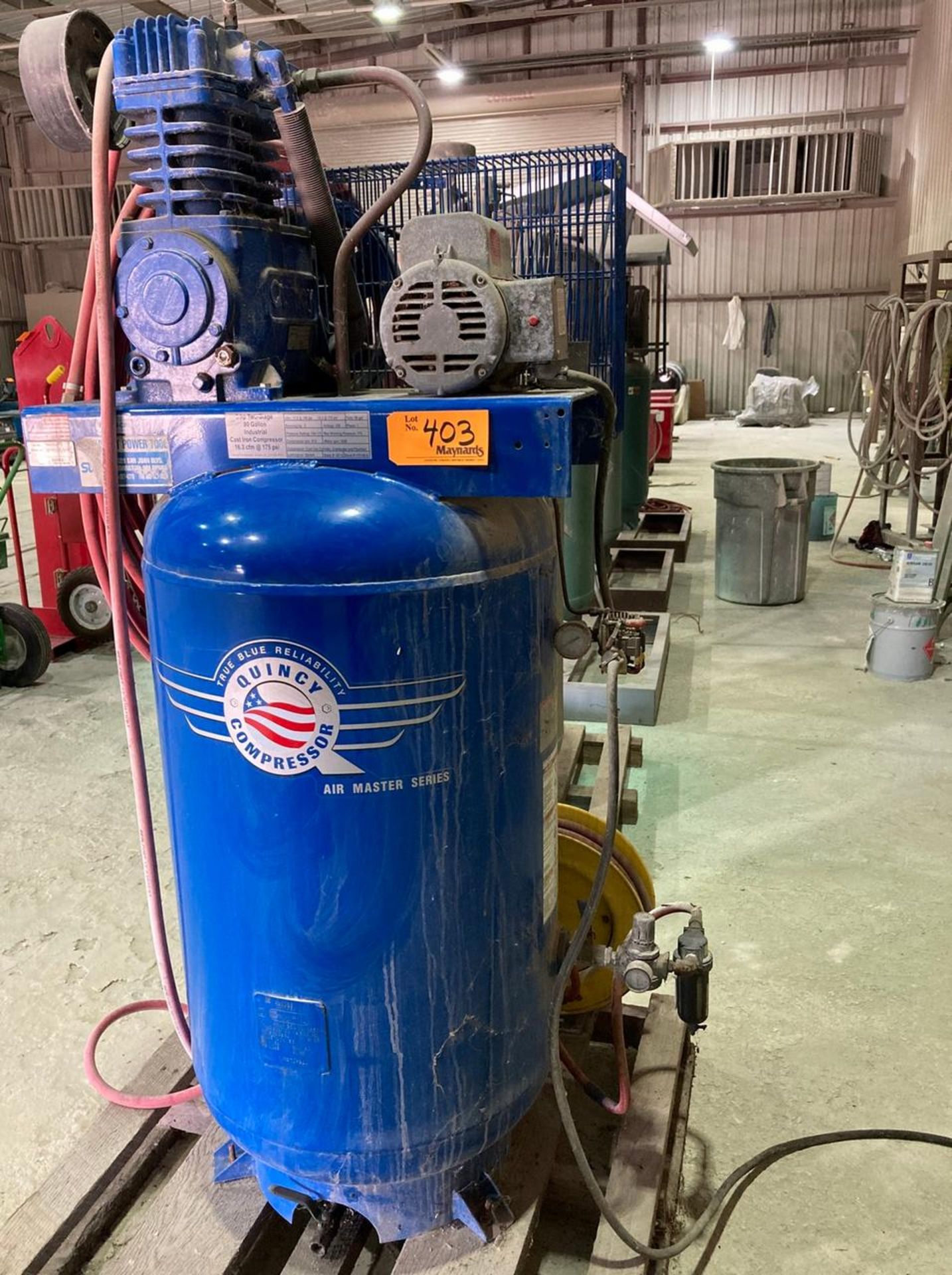 Quincy 150935A712 Vertical Tank Compressor 5-HP Baldor 230V Single ...