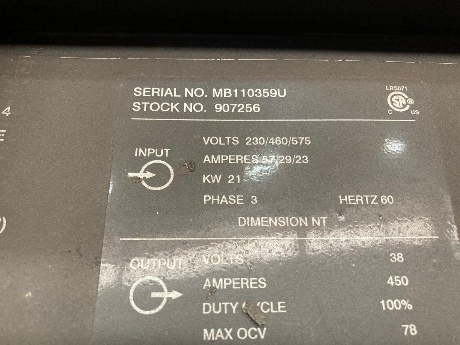{ Choice of lots: 244, 253, 259 } 2011 Miller Dimension NT450 450 Amp ...