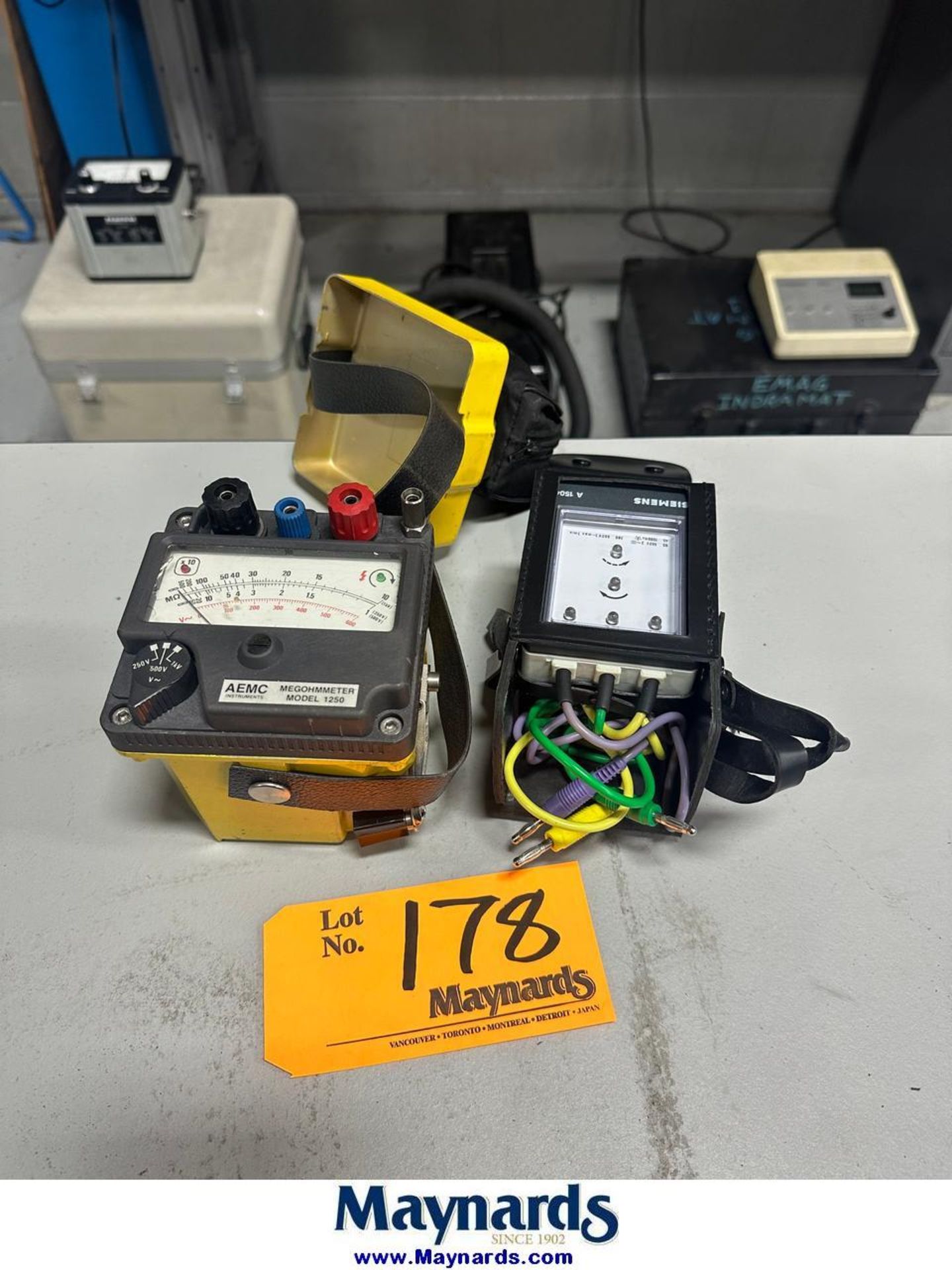 (3) Electric Testers AEMC Instruments 1250 Megohmmeter, Siemens A 1504 ...