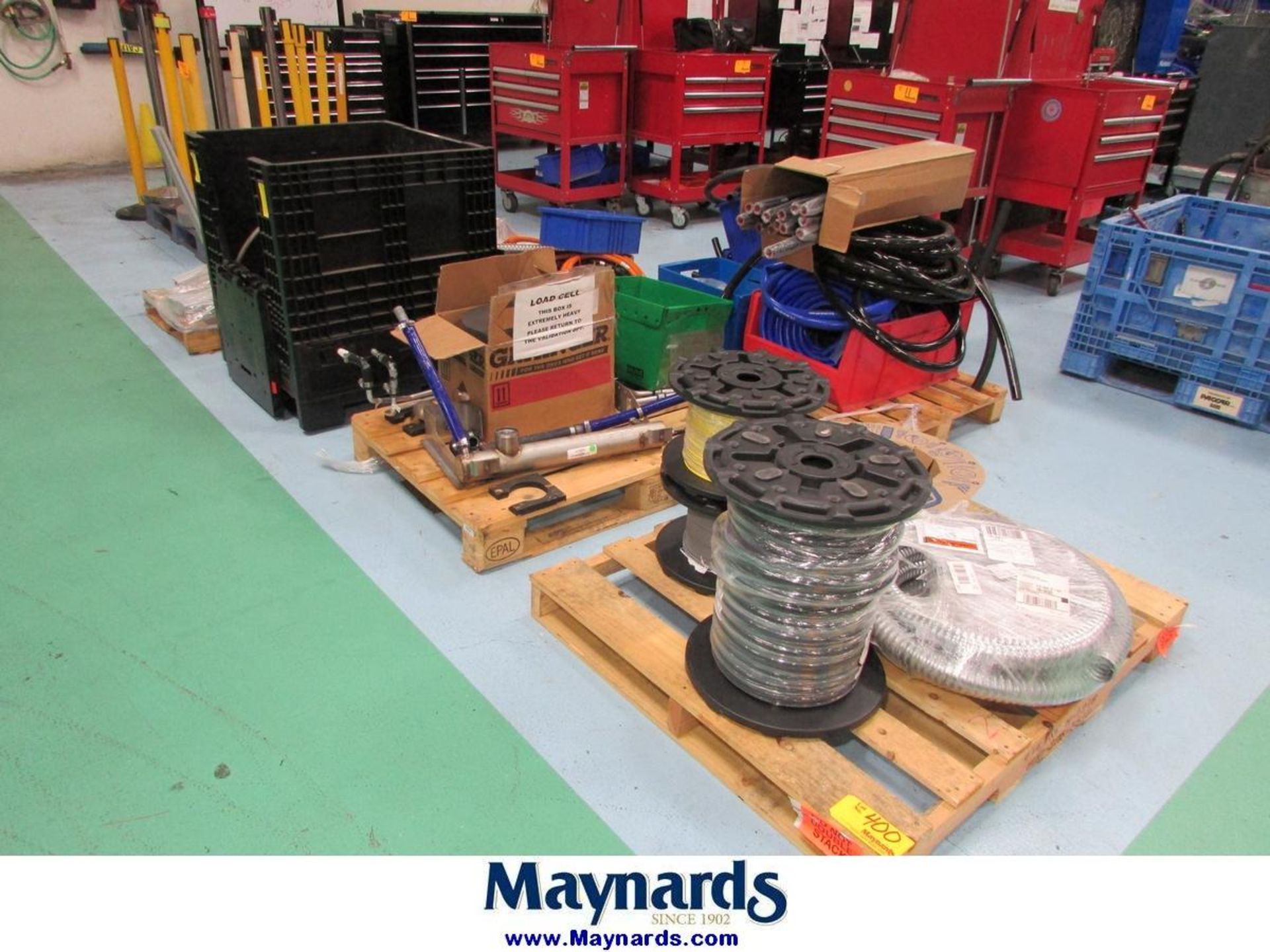 (6) Pallets of Assorted Contents To Include Flex Conduit, Water, Air ...
