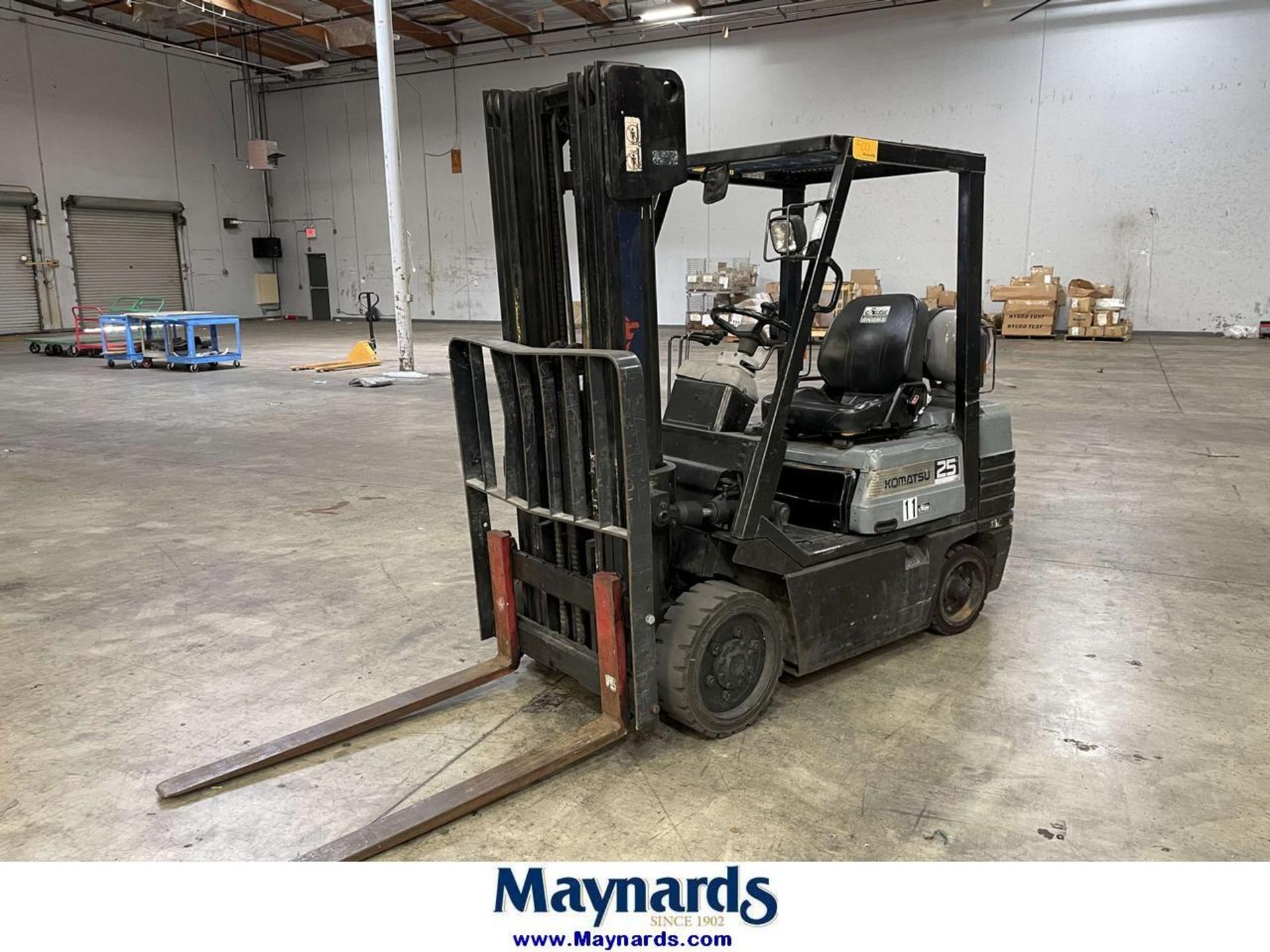 Komatsu 4,200 Lb. Cap. Propane Forklift ; Model FG25ST11, Side Shift, 3 ...