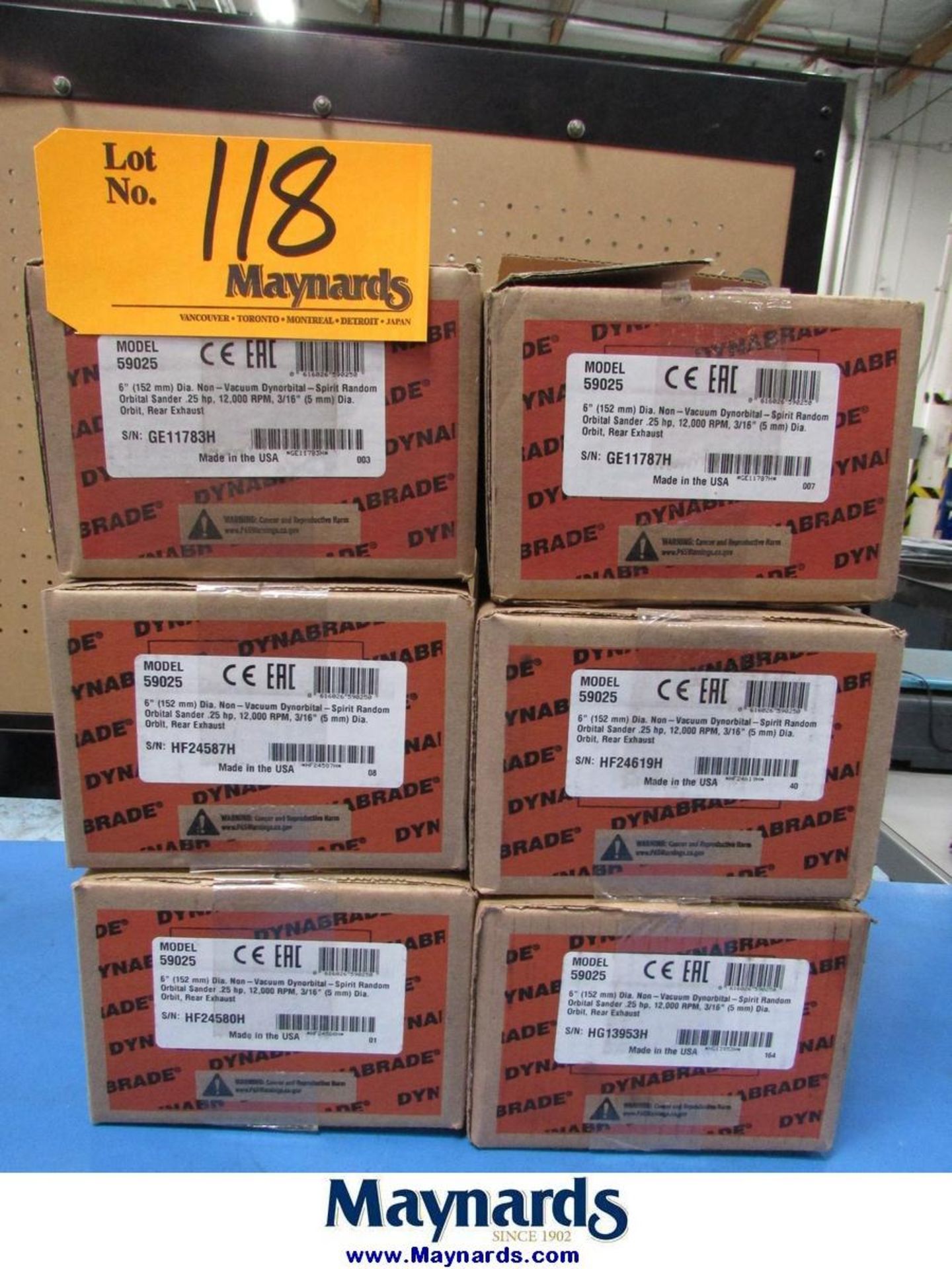 { Choice of lots: 116, 117, 118 } Dynabrade 59025 (6) Unused 6 ...