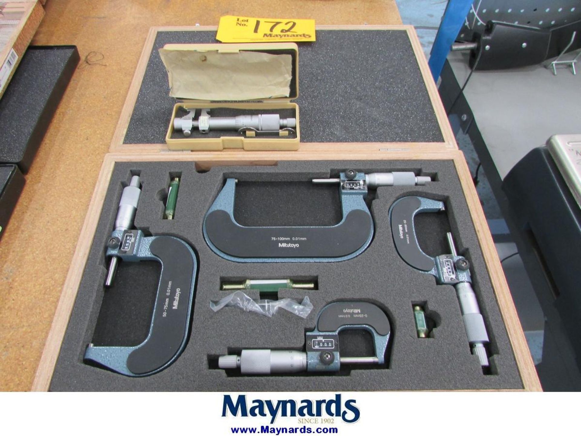 Mitutoyo 193-902 (5) Micrometers 1"-2" ID Micrometer, 0-25mm, 25-50mm ...