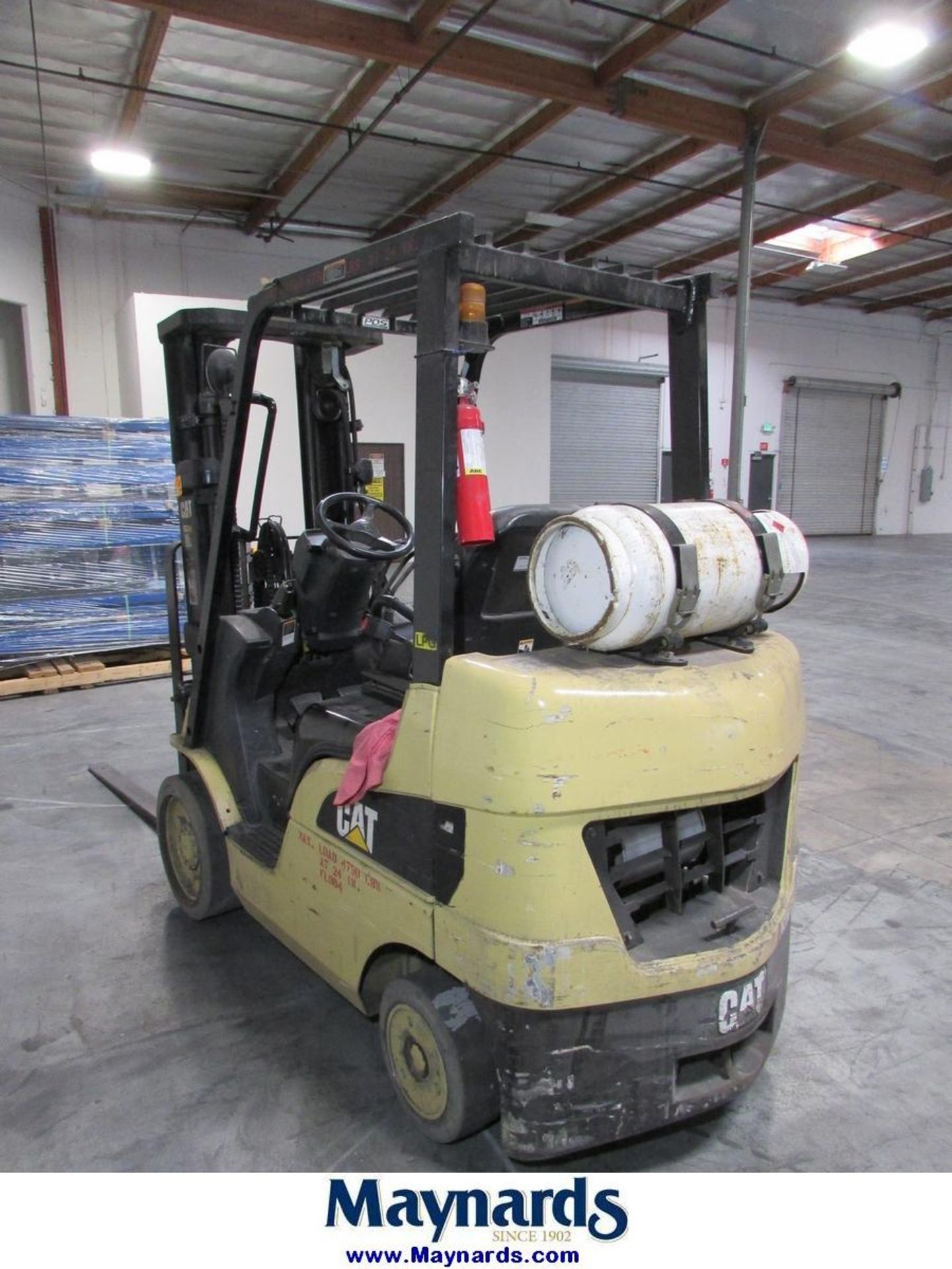 Caterpillar P5000-LP 4,500 Lb. LP Forklift 60" Forks, 187" 3-Stage Mast ...