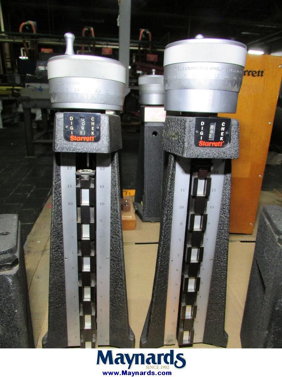 Starrett Cat. 258 (2) Digi-Check Height Masters with (2) Starrett No ...